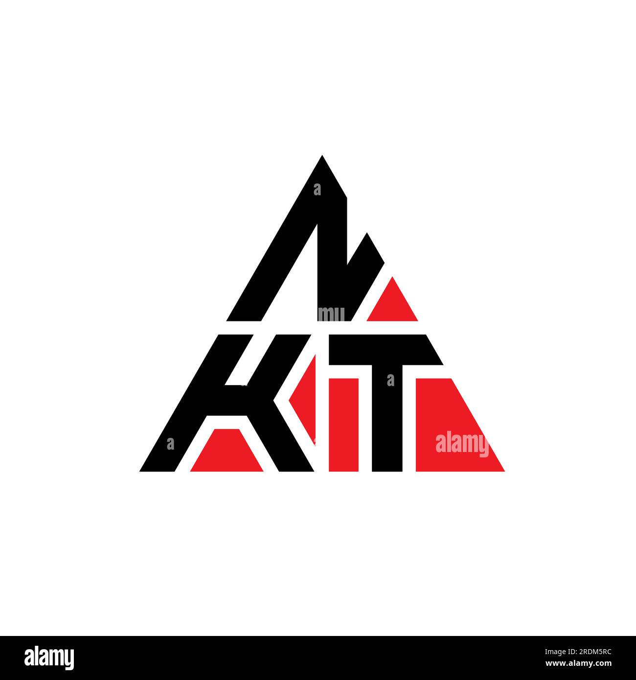 NKT triangle letter logo design with triangle shape. NKT triangle logo ...