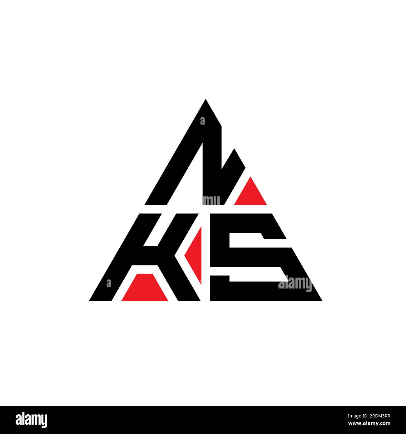 NKS triangle letter logo design with triangle shape. NKS triangle logo ...