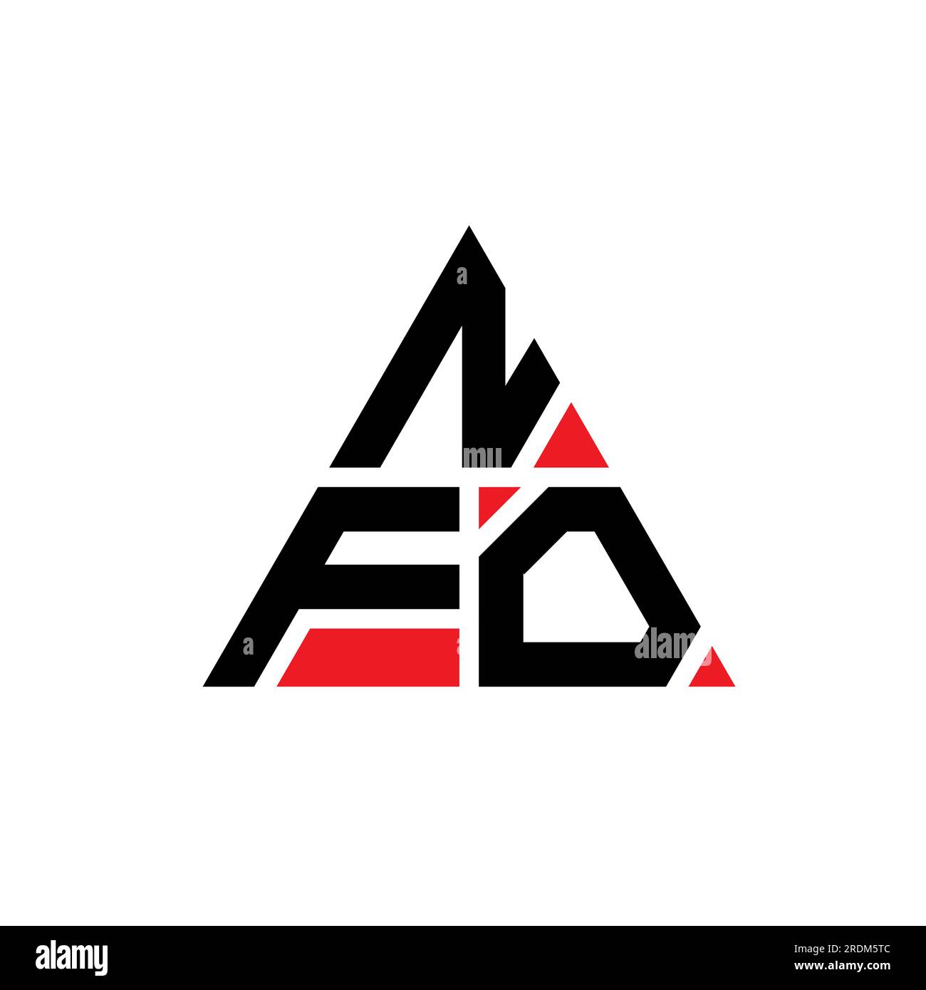 NFO triangle letter logo design with triangle shape. NFO triangle logo ...