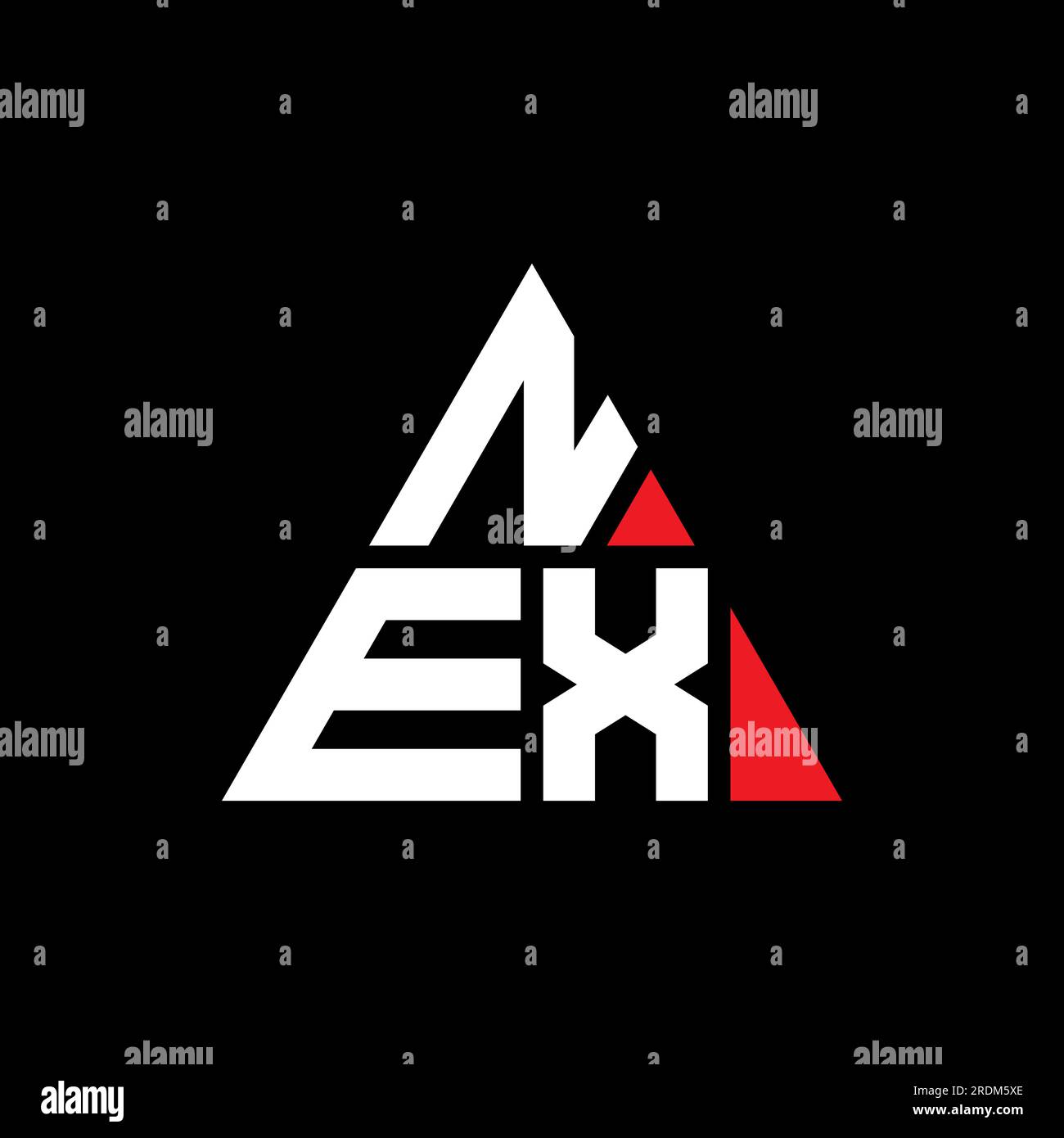 NEX triangle letter logo design with triangle shape. NEX triangle logo ...