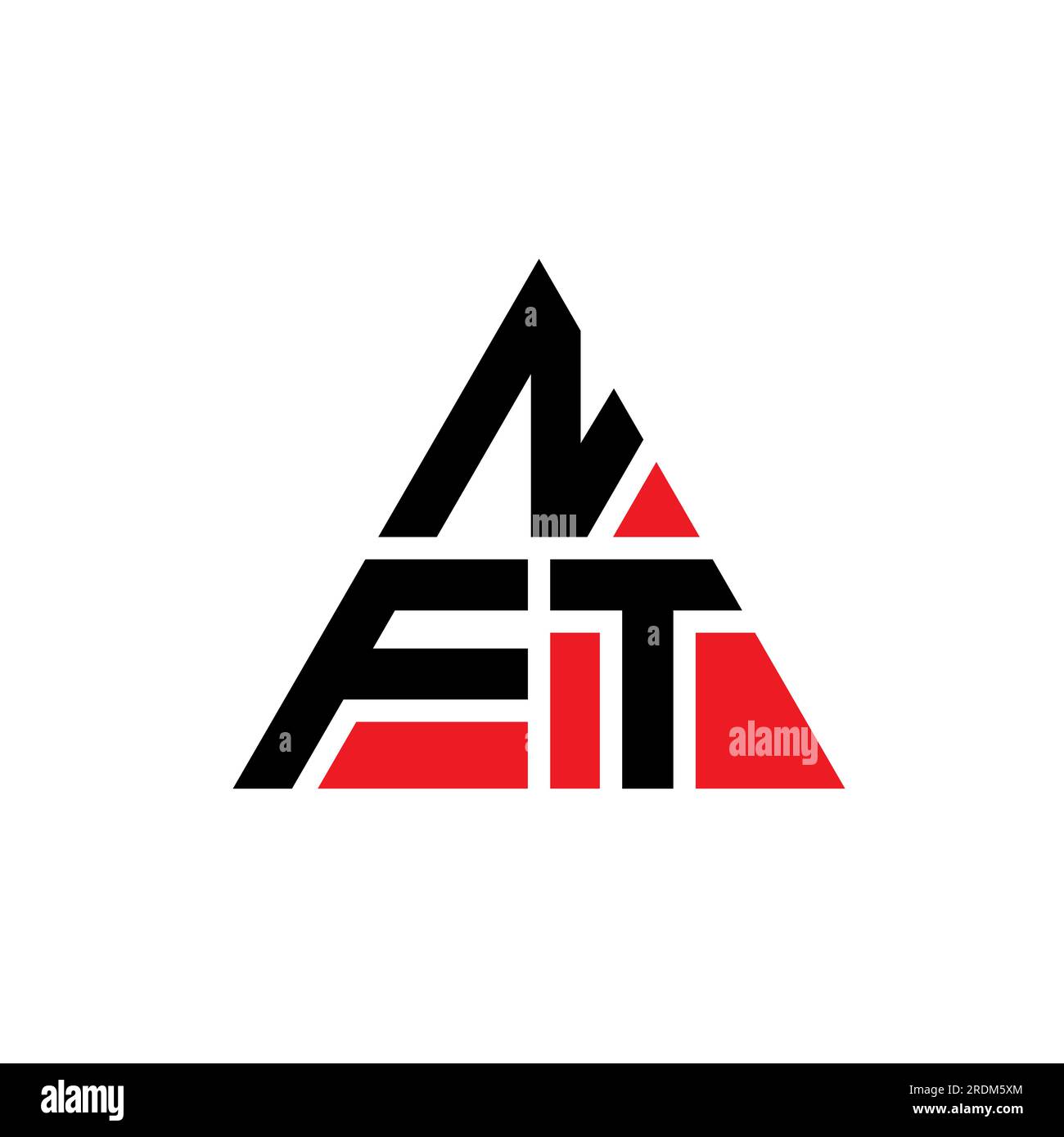 NFT triangle letter logo design with triangle shape. NFT triangle logo ...