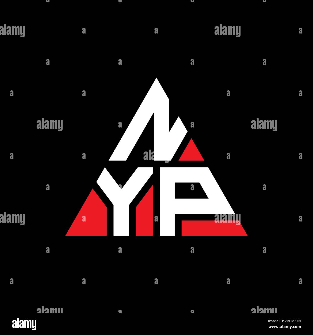 NYP triangle letter logo design with triangle shape. NYP triangle logo ...