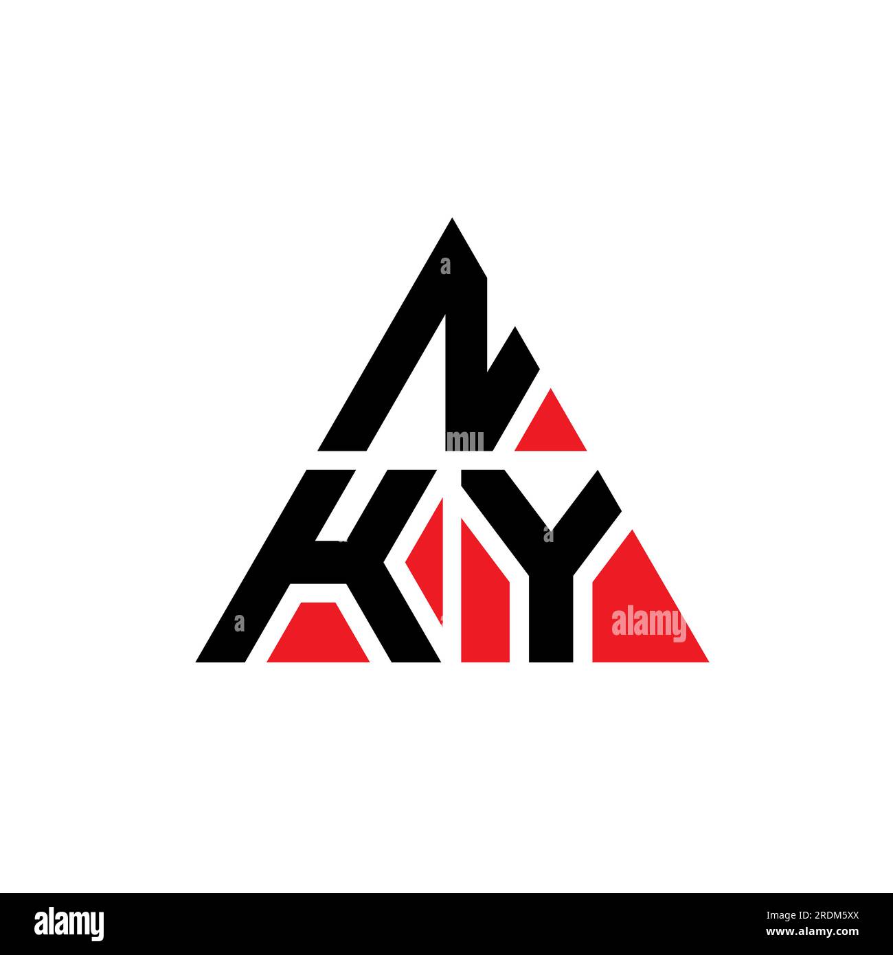 NKY triangle letter logo design with triangle shape. NKY triangle logo ...