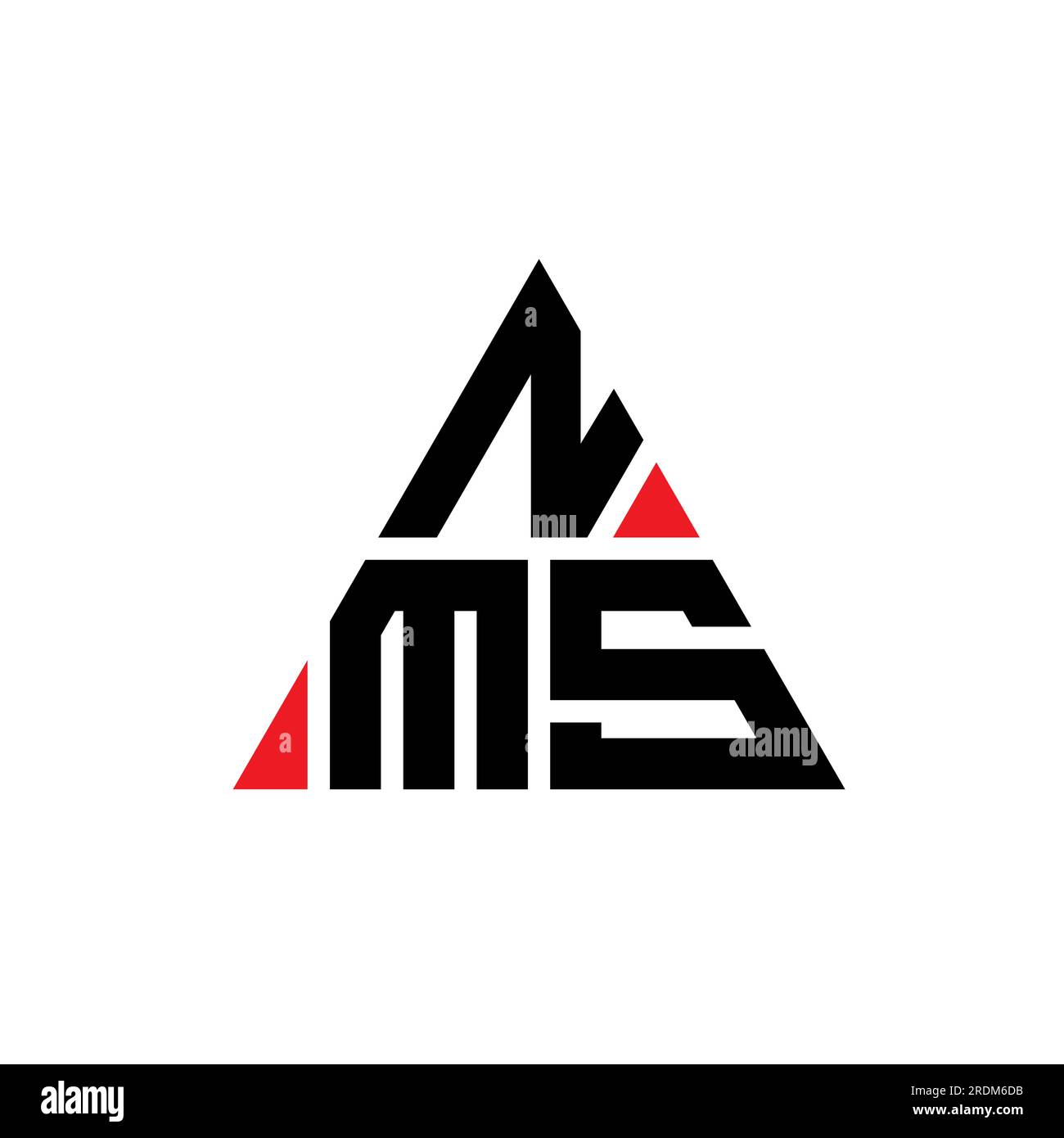 NMS triangle letter logo design with triangle shape. NMS triangle logo ...