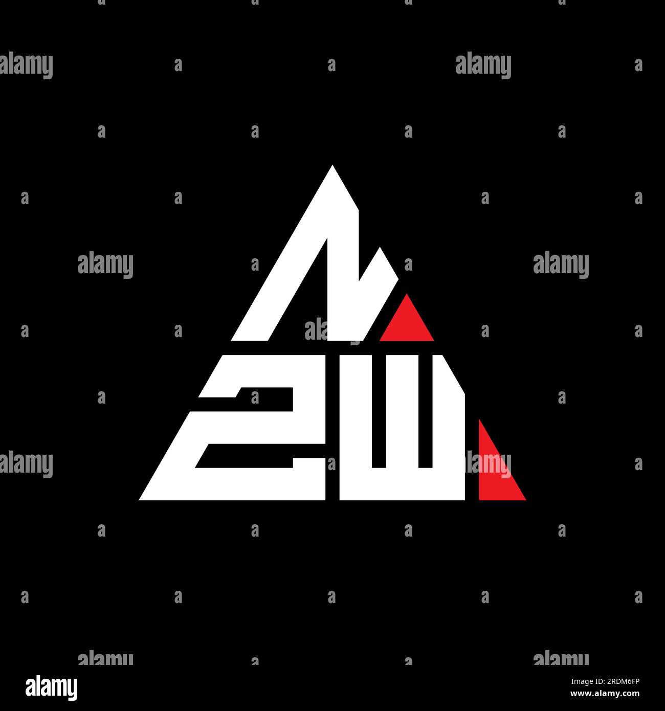 NZW triangle letter logo design with triangle shape. NZW triangle logo ...