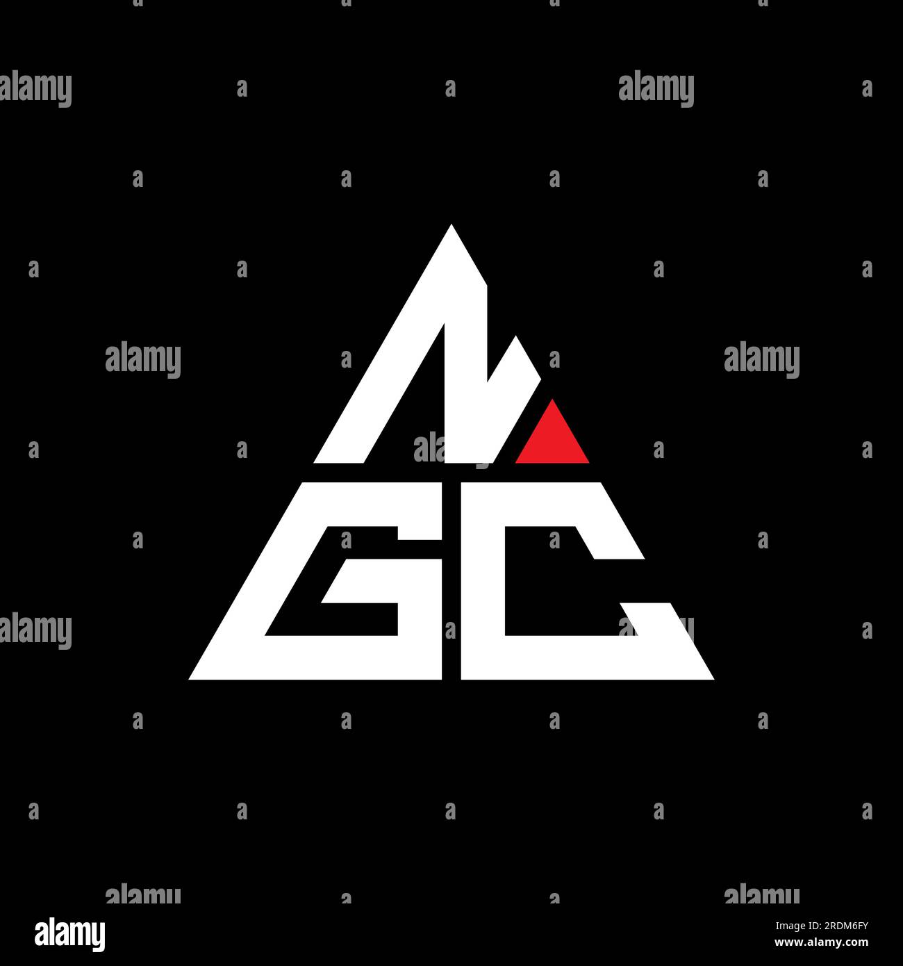 NGC triangle letter logo design with triangle shape. NGC triangle logo ...