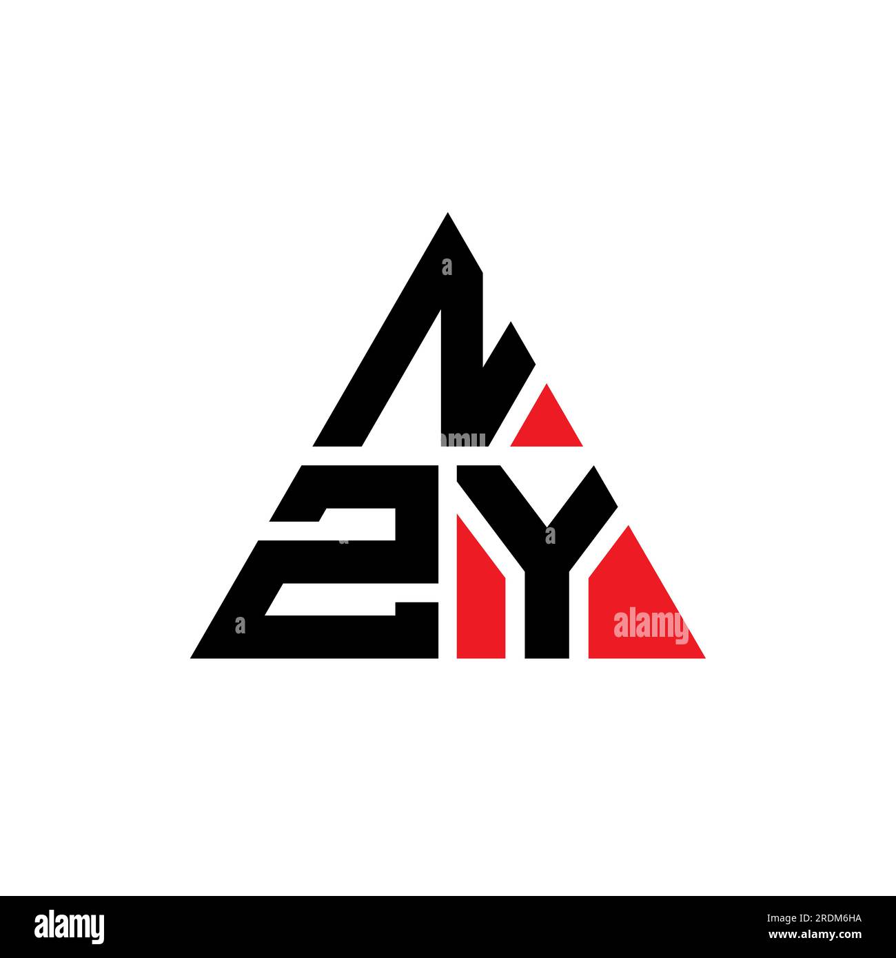NZY triangle letter logo design with triangle shape. NZY triangle logo ...