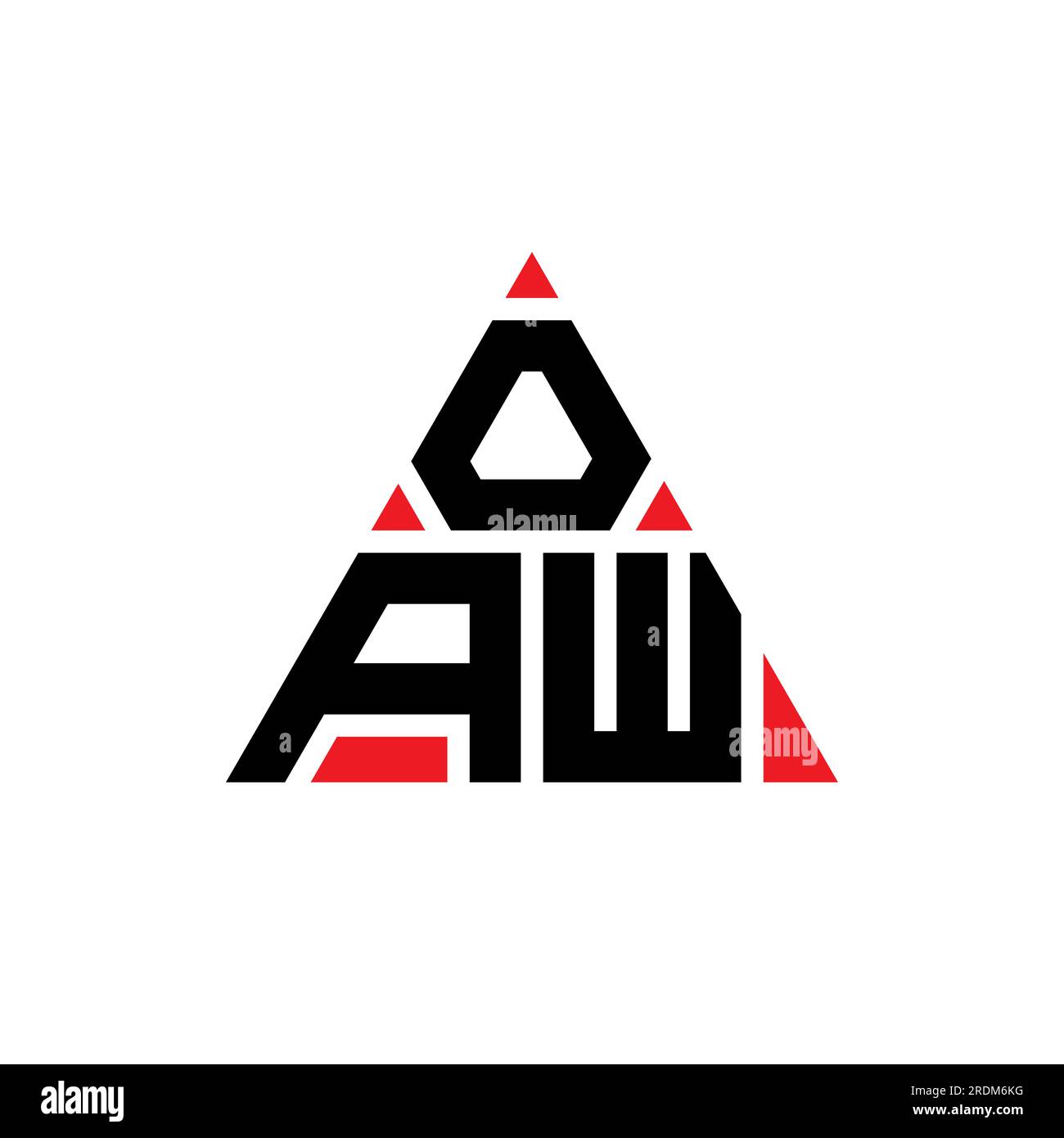 OAW triangle letter logo design with triangle shape. OAW triangle logo ...
