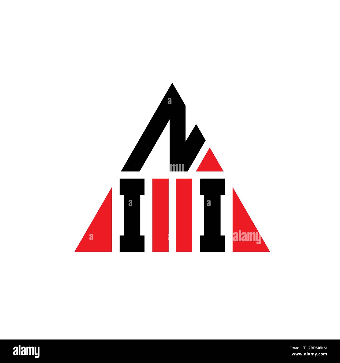 NII triangle letter logo design with triangle shape. NII triangle logo ...