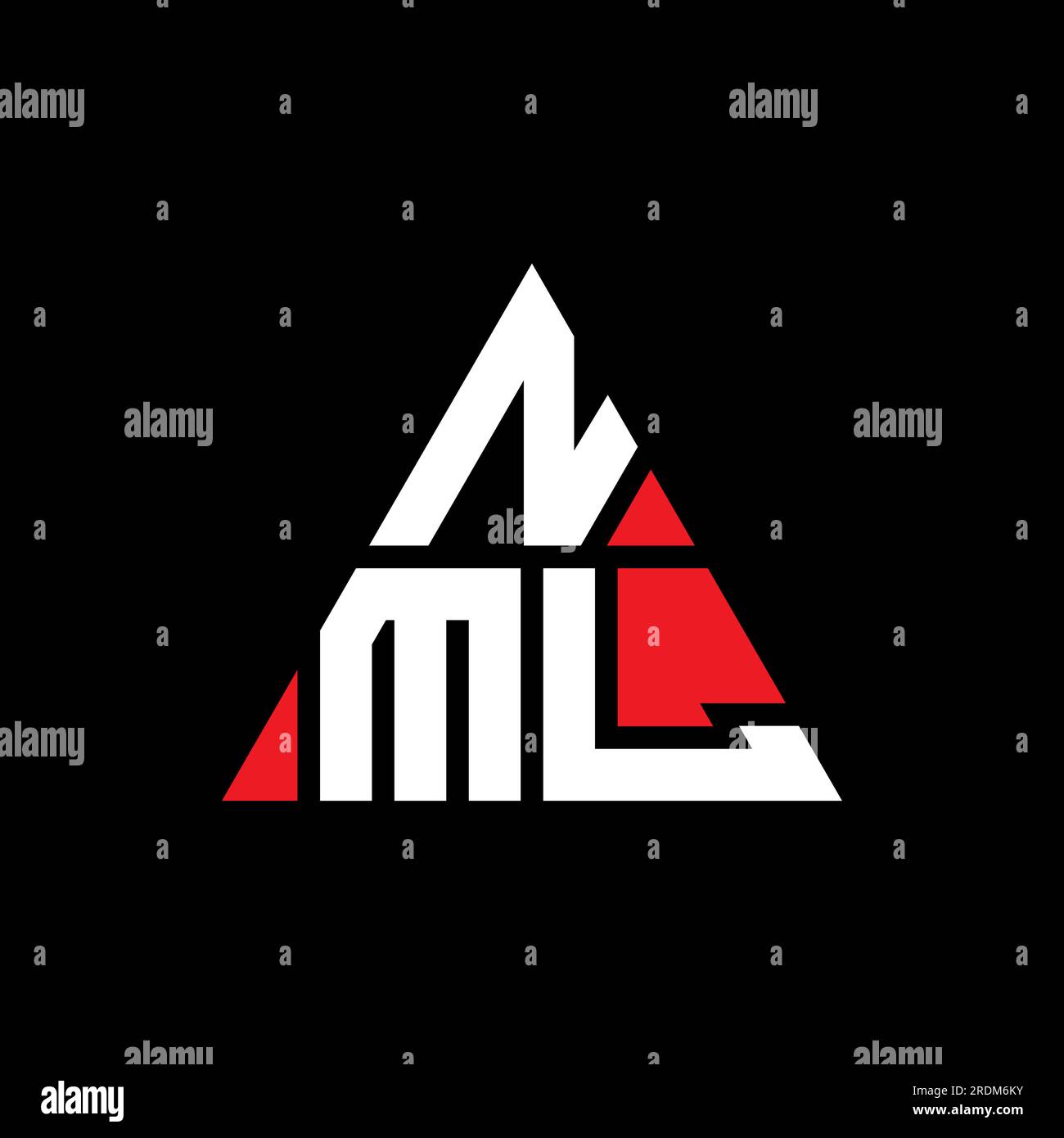 NML triangle letter logo design with triangle shape. NML triangle logo ...