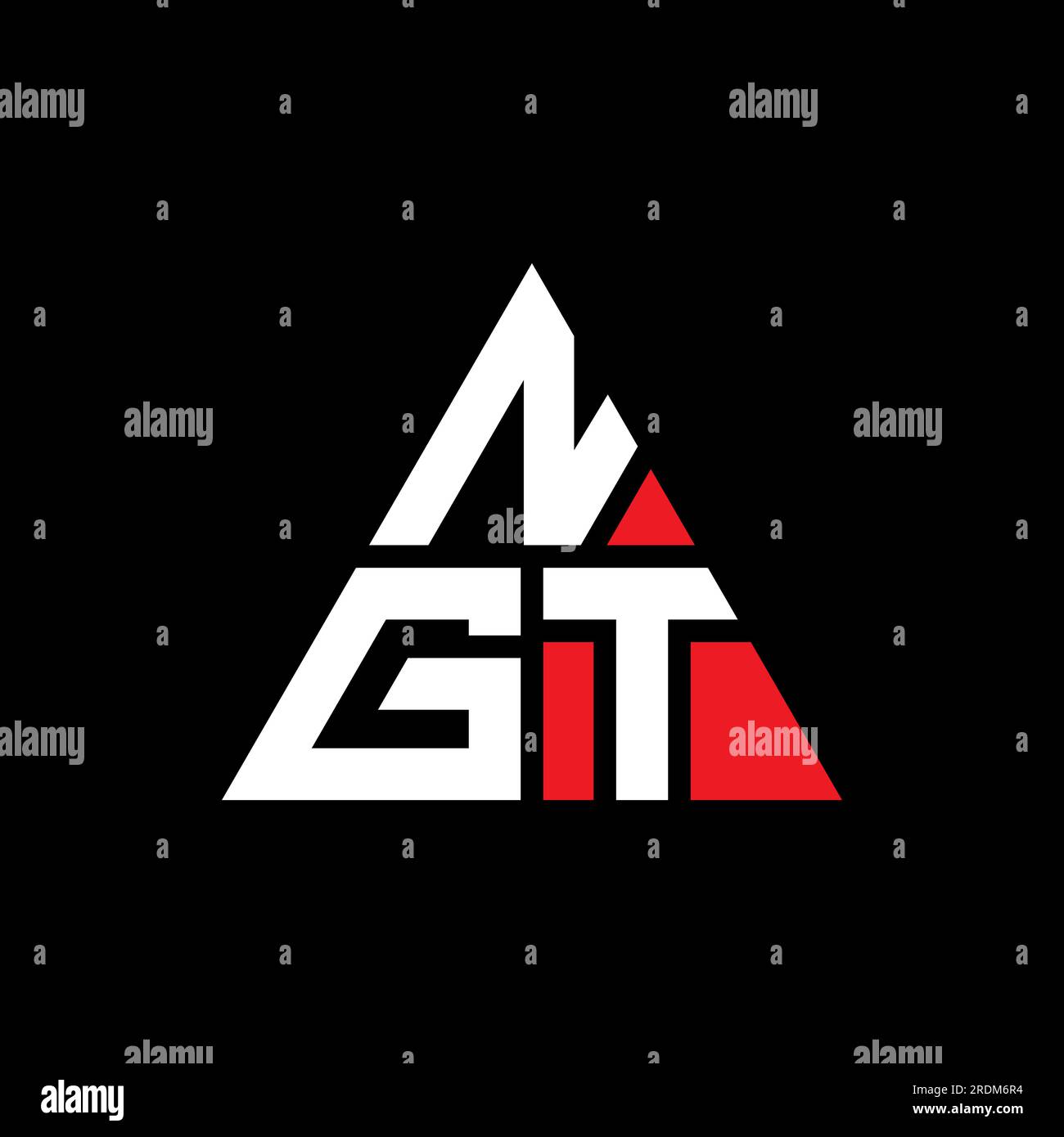 NGT triangle letter logo design with triangle shape. NGT triangle logo ...