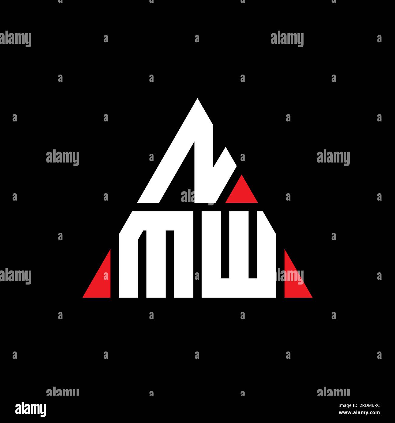 NMW triangle letter logo design with triangle shape. NMW triangle logo ...