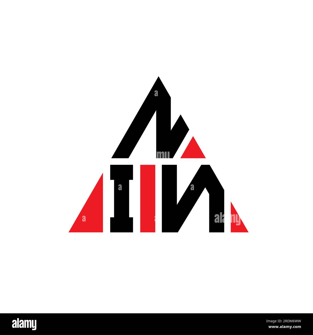 NIN triangle letter logo design with triangle shape. NIN triangle logo ...