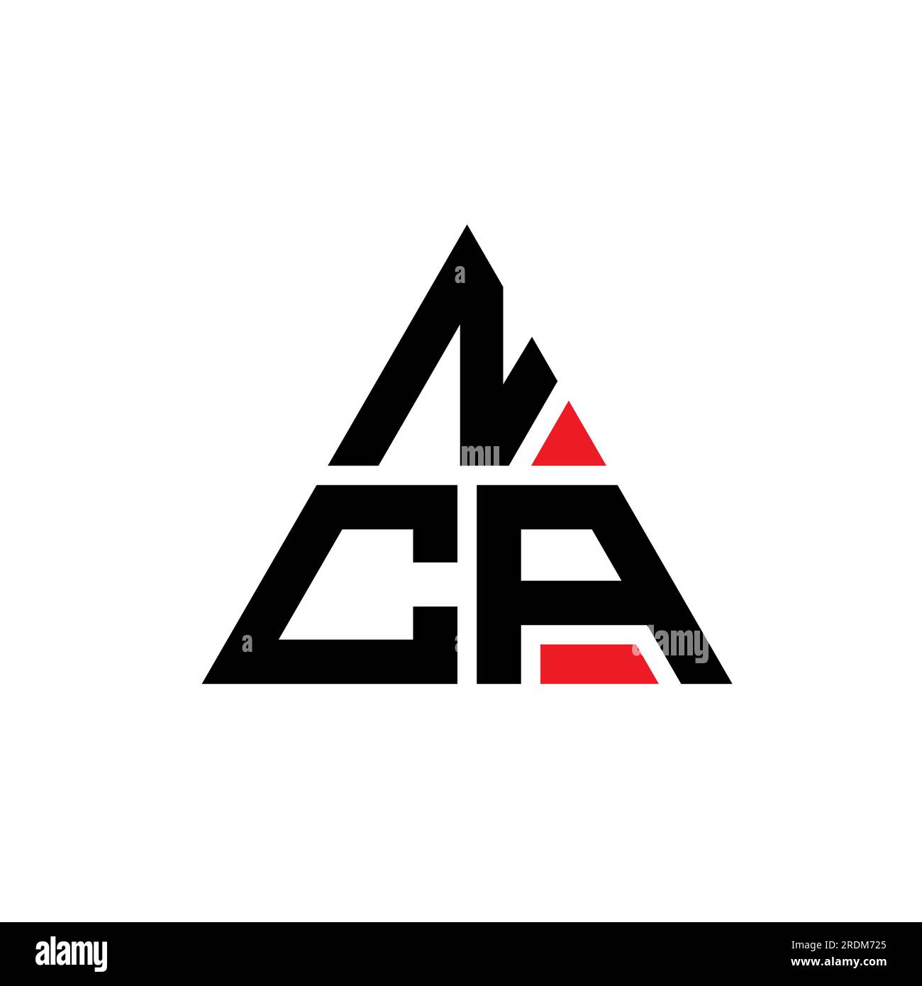 NCA triangle letter logo design with triangle shape. NCA triangle logo ...