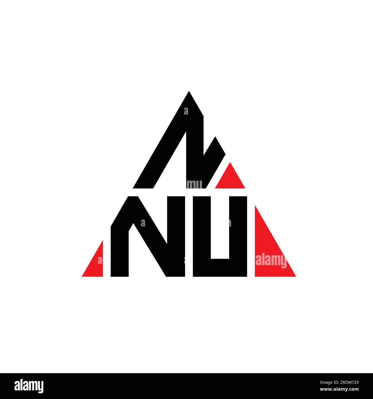 NNU triangle letter logo design with triangle shape. NNU triangle logo ...