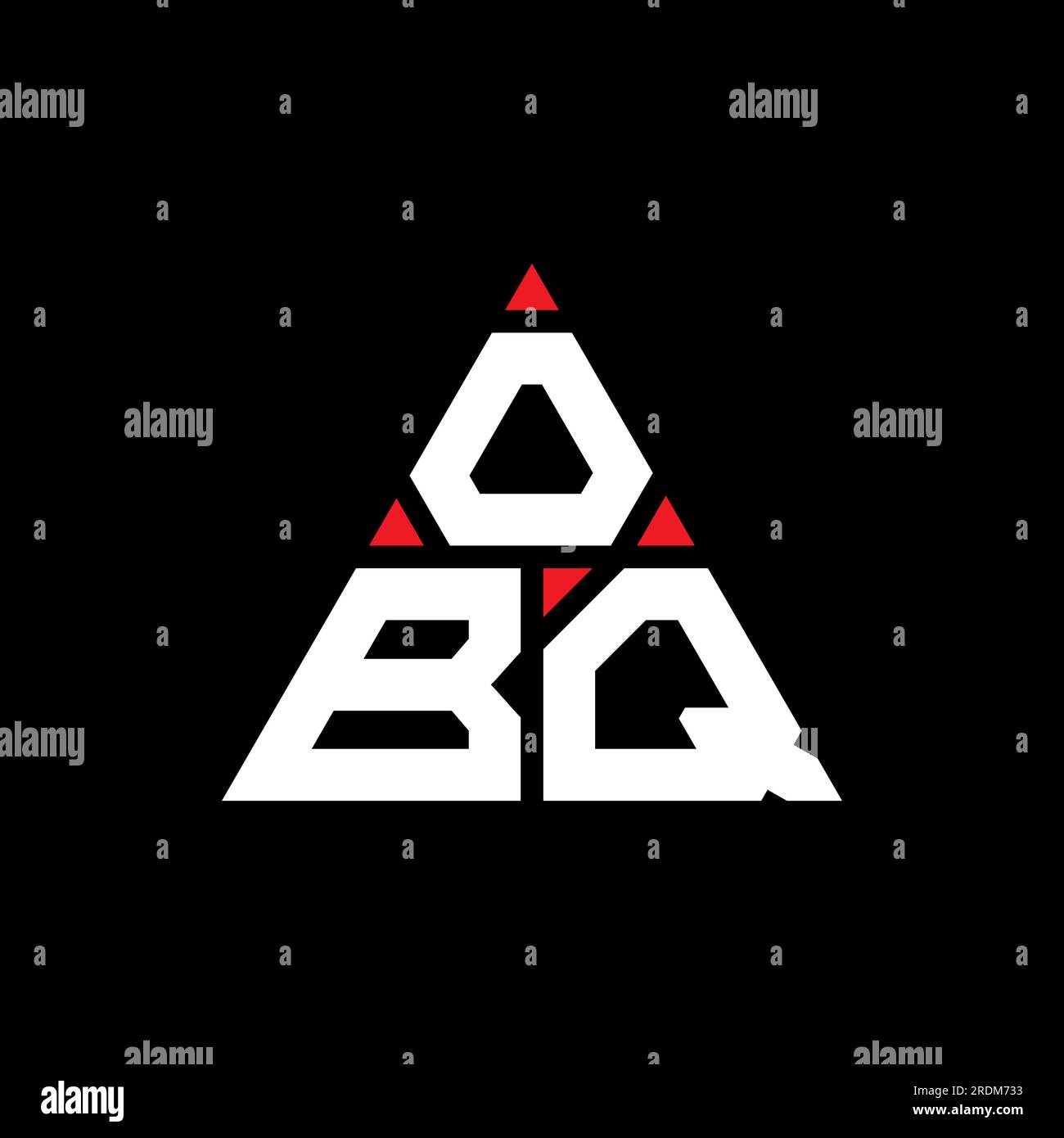 OBQ triangle letter logo design with triangle shape. OBQ triangle logo ...