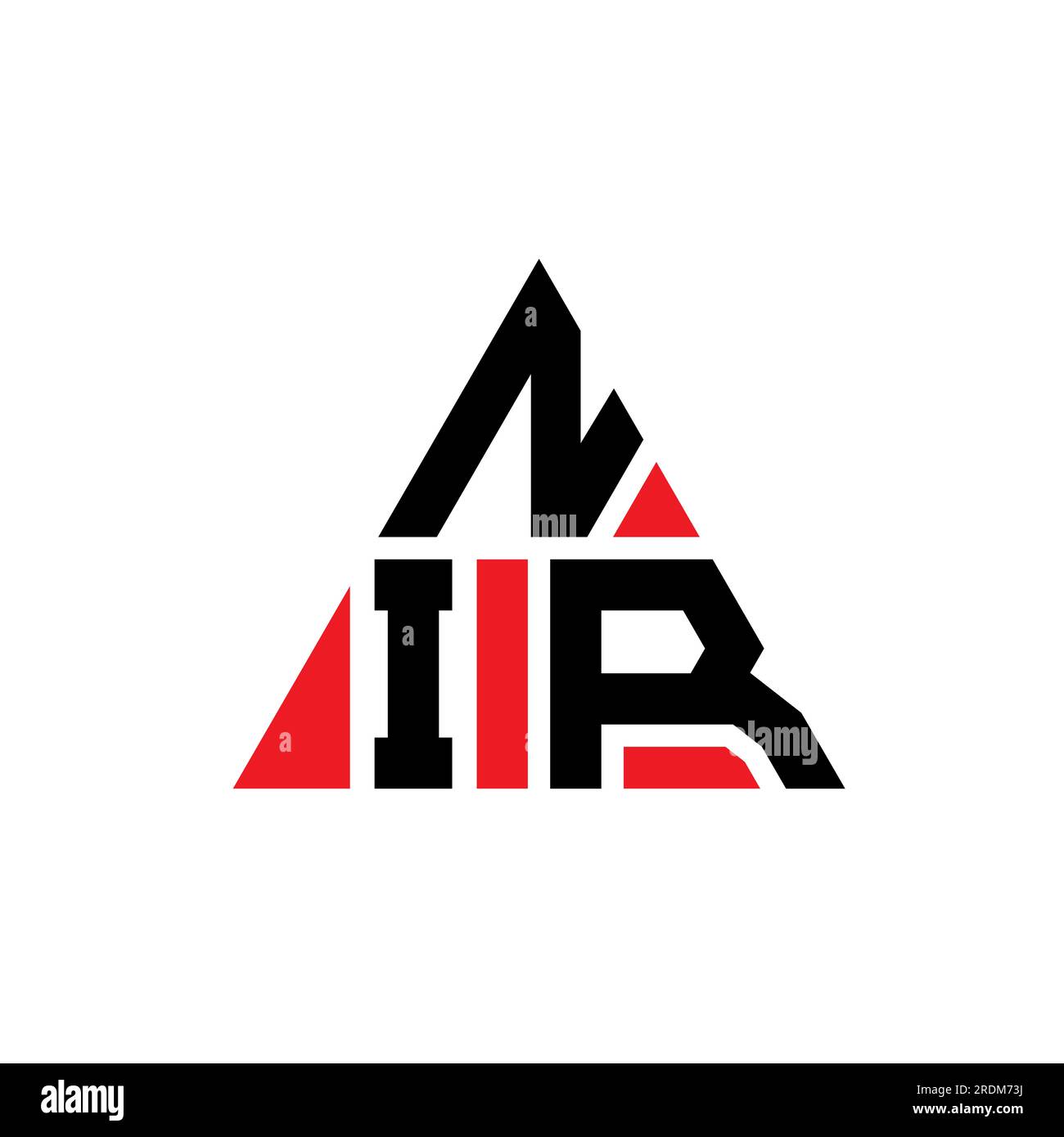 NIR triangle letter logo design with triangle shape. NIR triangle logo ...