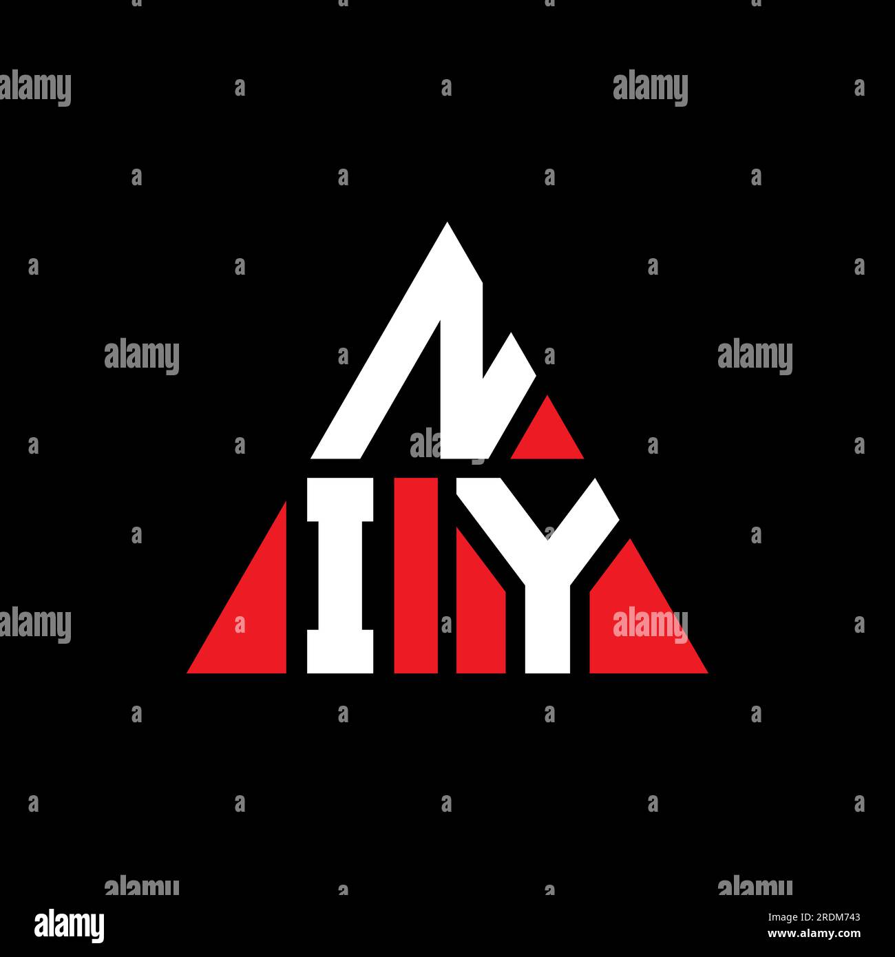 NIY triangle letter logo design with triangle shape. NIY triangle logo ...