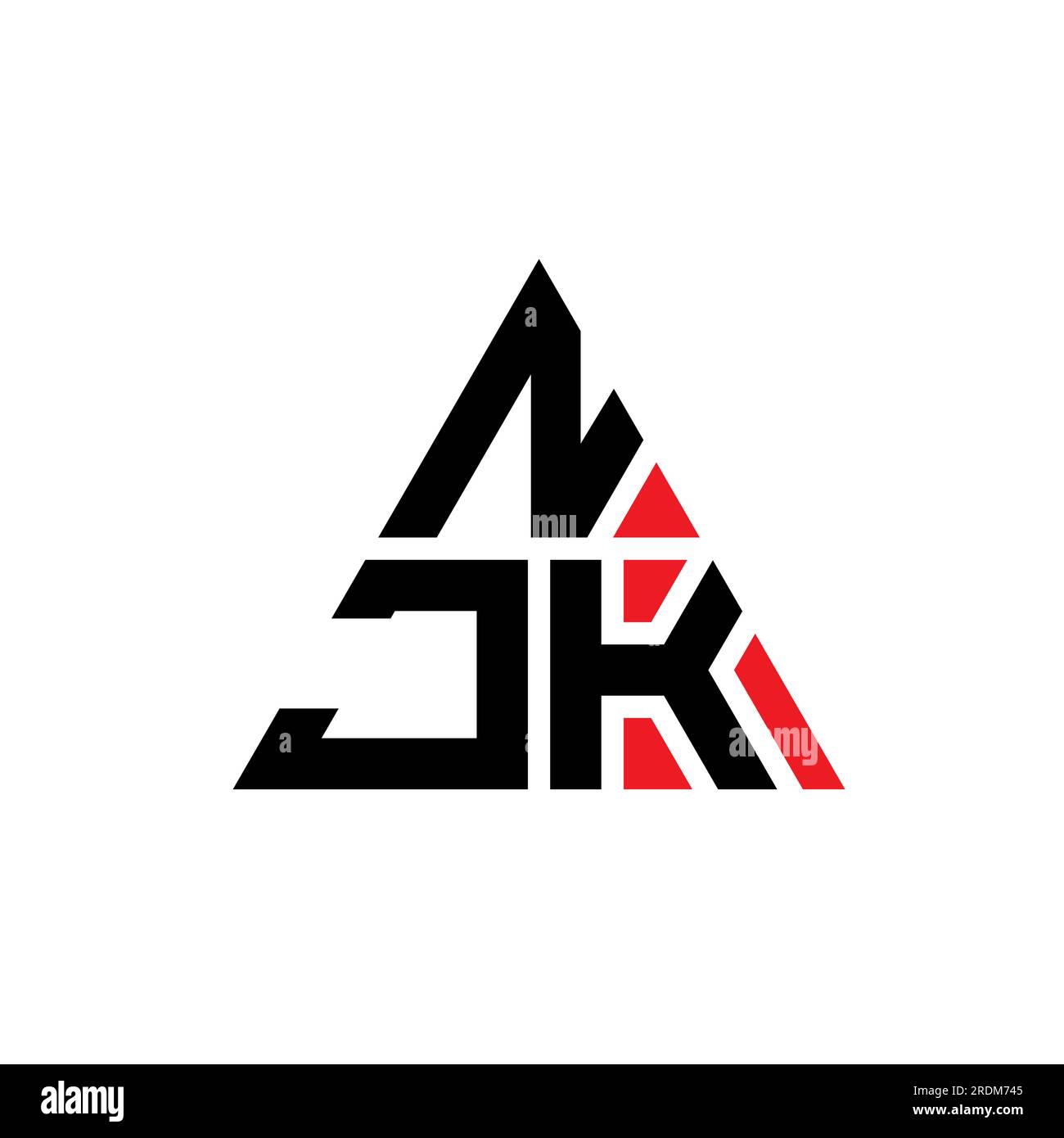 NJK triangle letter logo design with triangle shape. NJK triangle logo ...