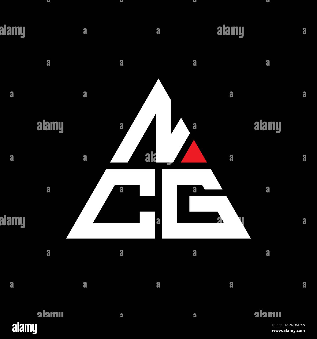 NCG triangle letter logo design with triangle shape. NCG triangle logo ...