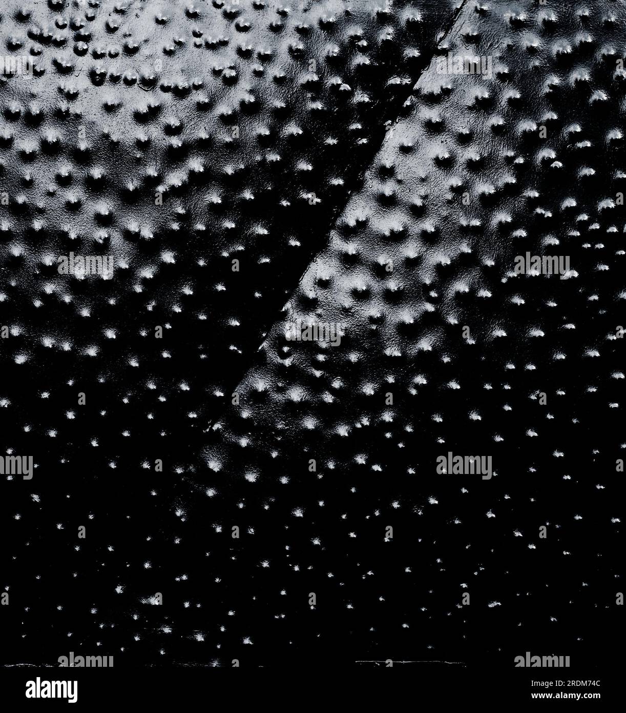 High contrast metal surface with dimpled finish, square crop, material ...