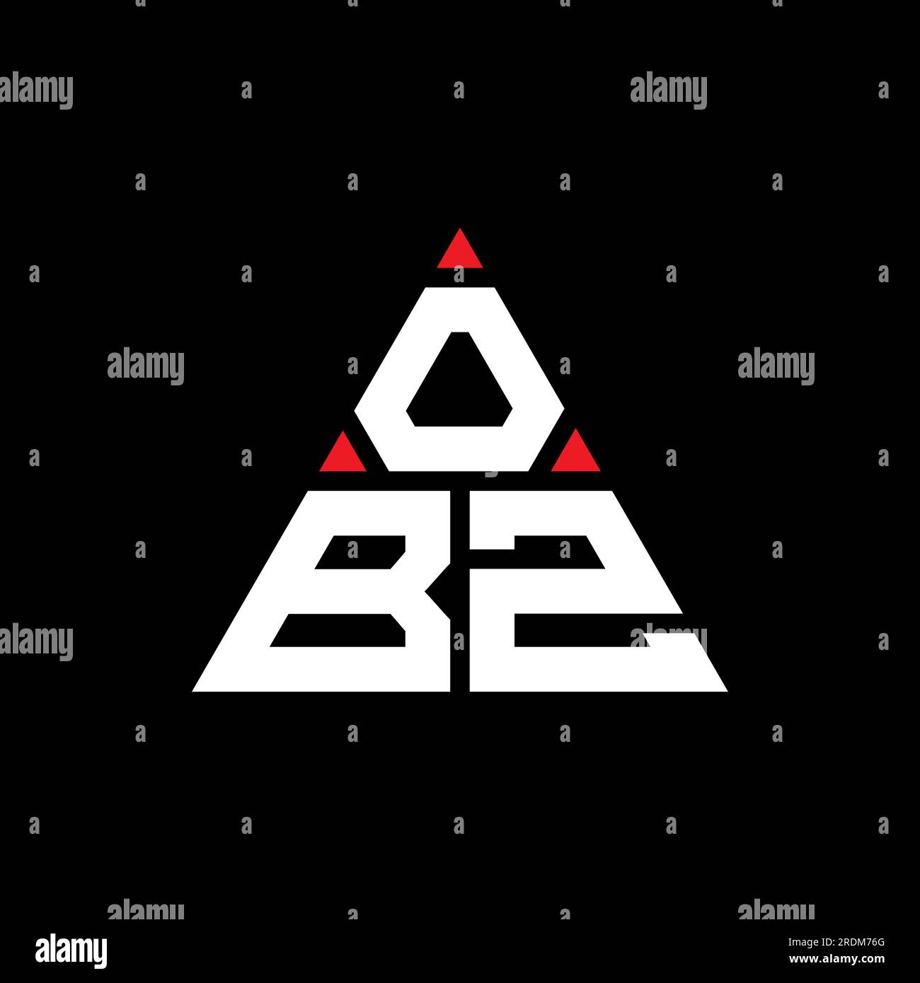 OBZ triangle letter logo design with triangle shape. OBZ triangle logo ...