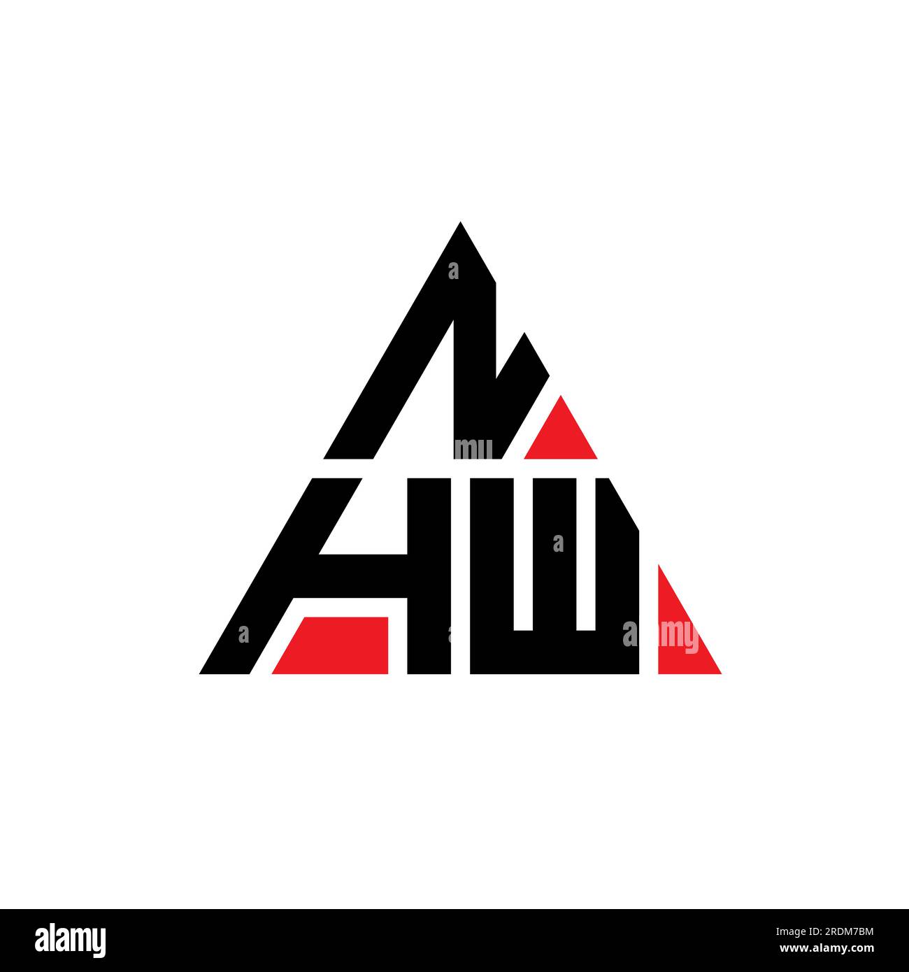 NHW triangle letter logo design with triangle shape. NHW triangle logo ...