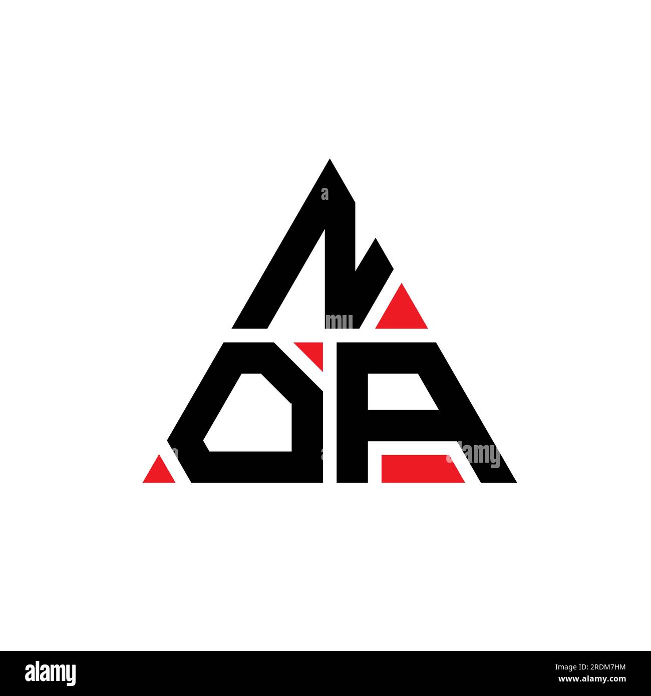 NOA triangle letter logo design with triangle shape. NOA triangle logo ...