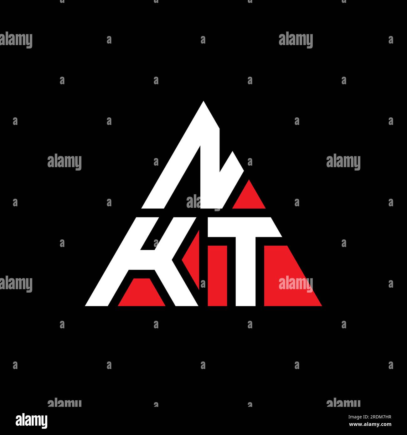NKT triangle letter logo design with triangle shape. NKT triangle logo ...