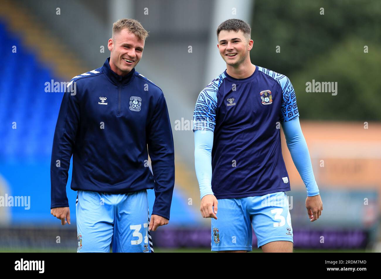 Coventry City's Jack Burroughs (left) and Ryan Howley before the pre ...