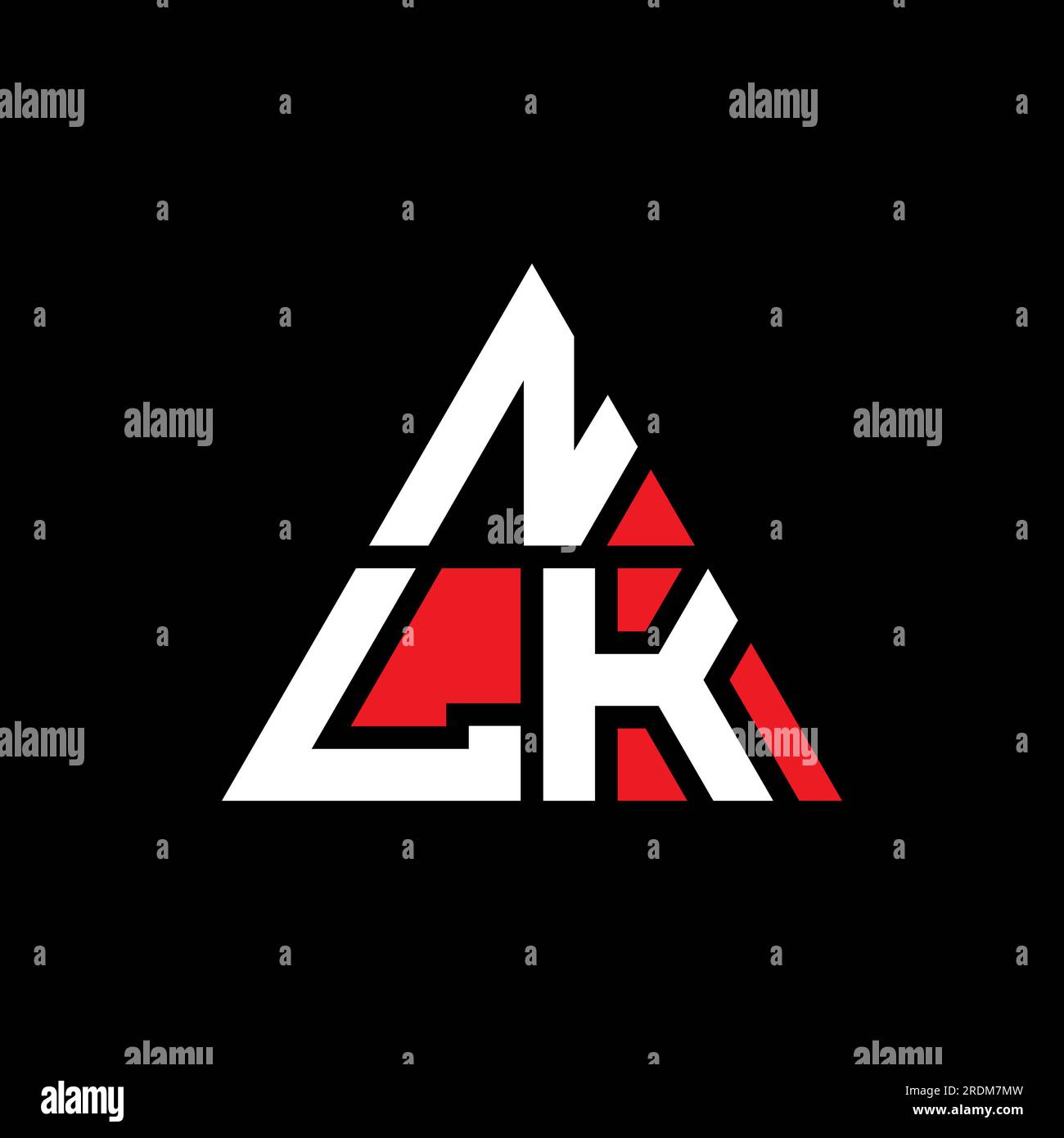 NLK triangle letter logo design with triangle shape. NLK triangle logo ...