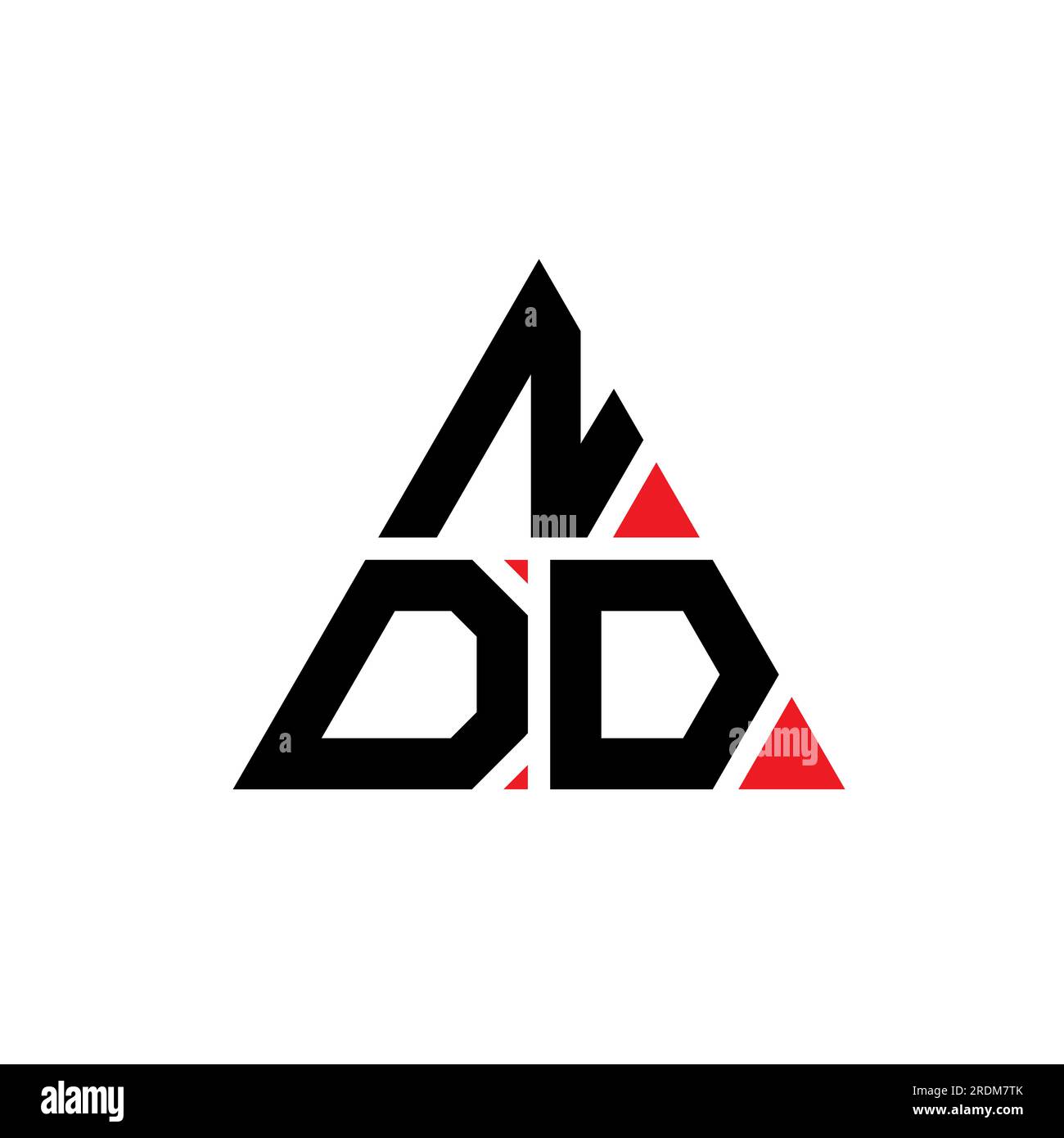 NDD triangle letter logo design with triangle shape. NDD triangle logo ...