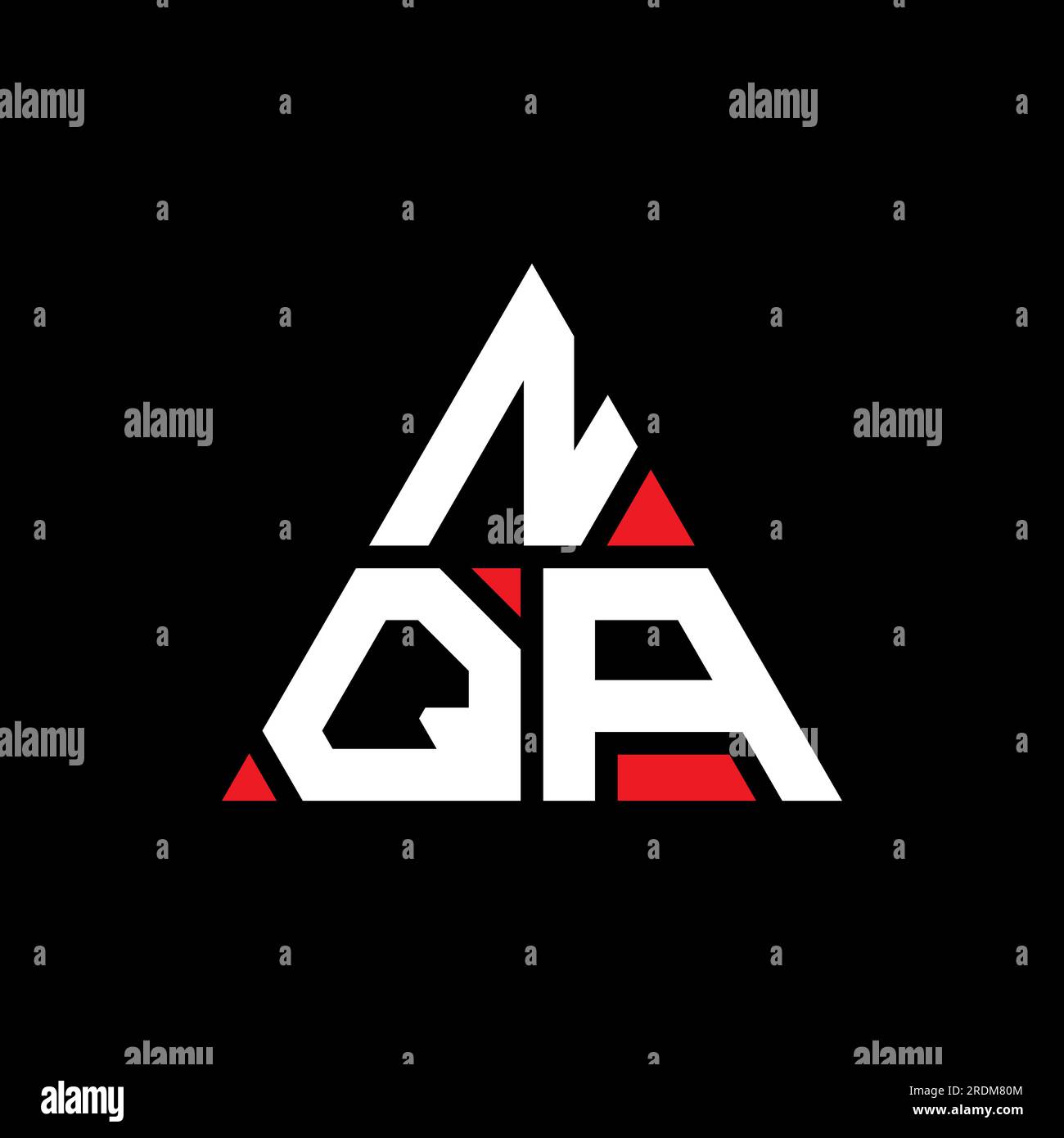 NQA triangle letter logo design with triangle shape. NQA triangle logo ...