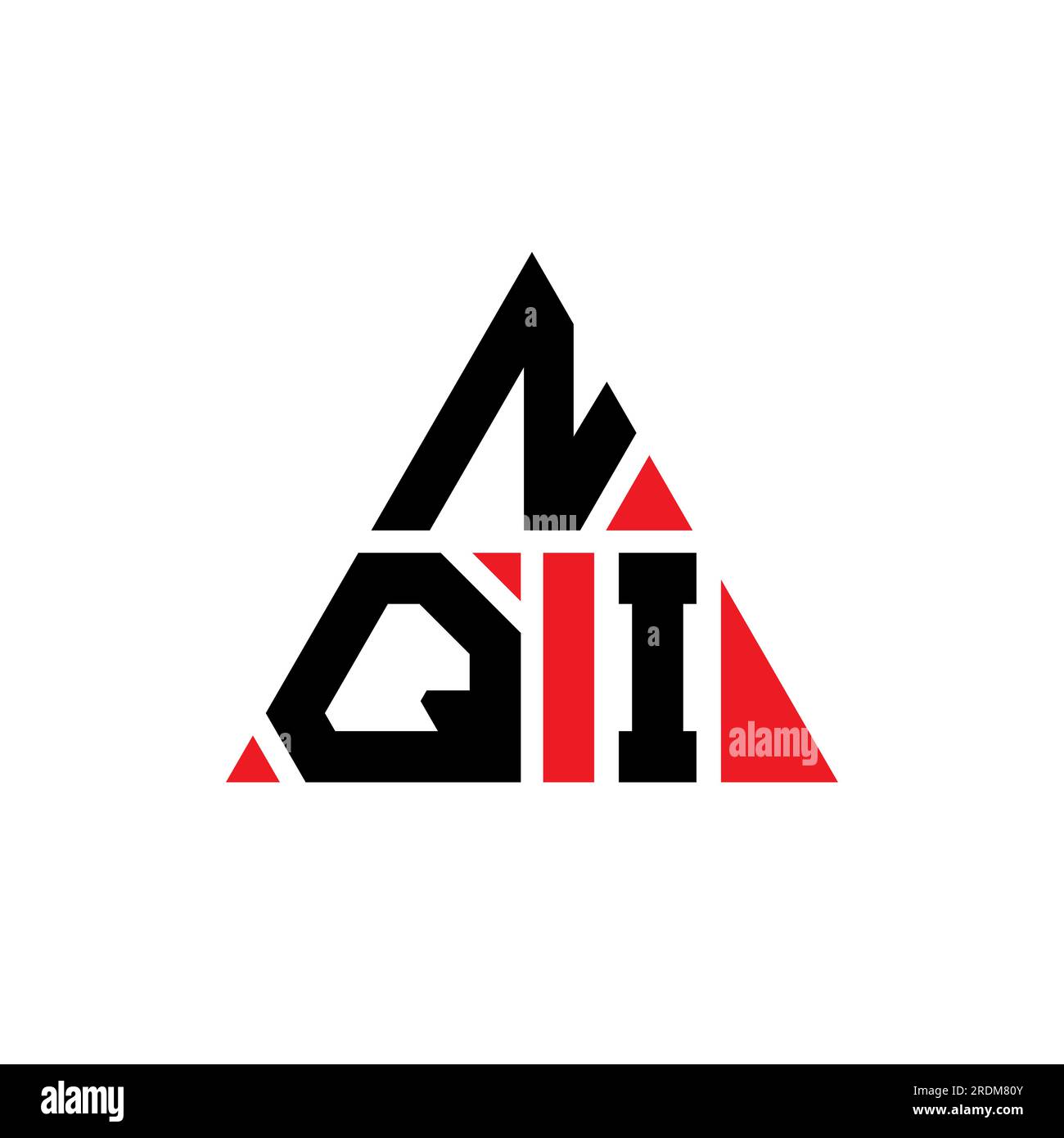 NQI triangle letter logo design with triangle shape. NQI triangle logo ...