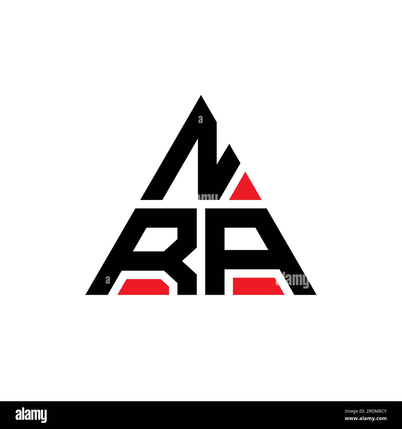 NRA triangle letter logo design with triangle shape. NRA triangle logo ...