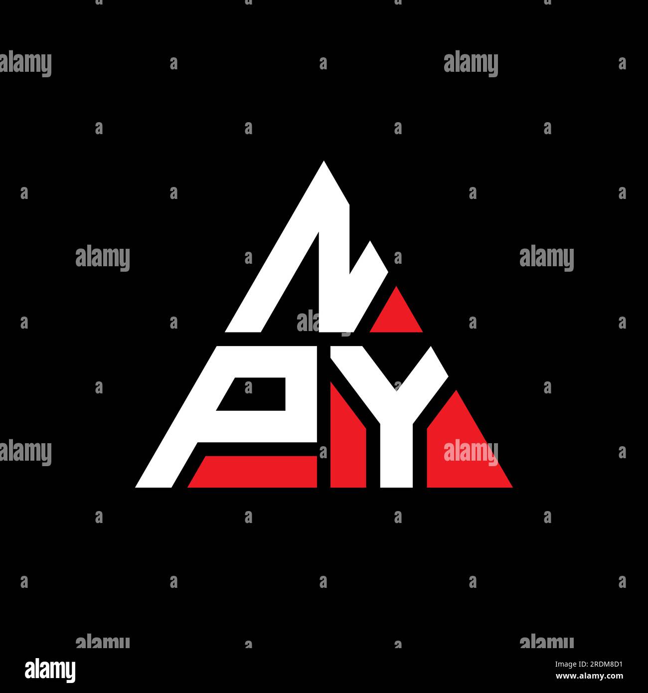 NPY triangle letter logo design with triangle shape. NPY triangle logo ...