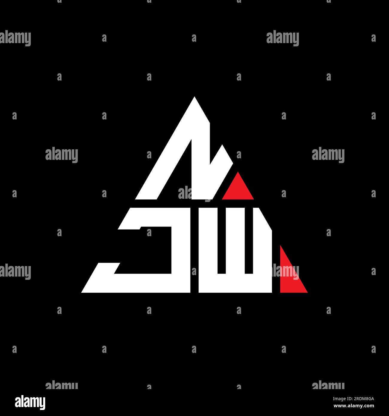 NJW triangle letter logo design with triangle shape. NJW triangle logo ...