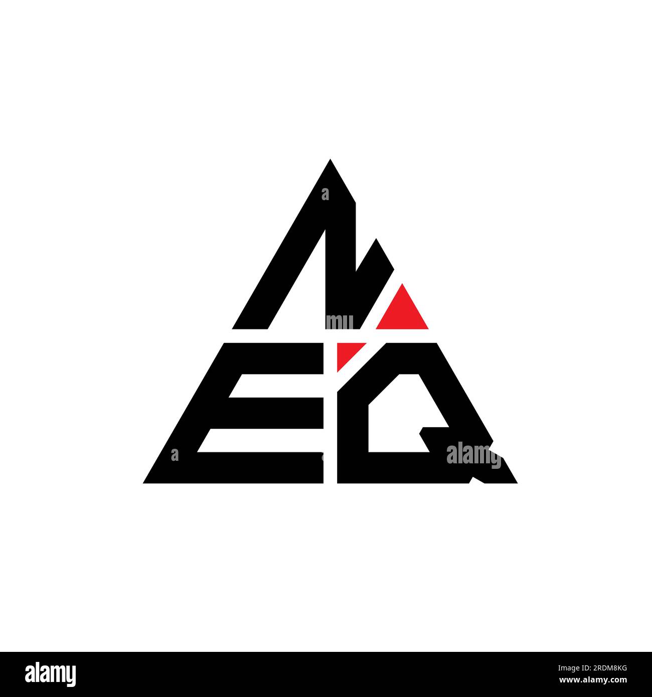 NEQ triangle letter logo design with triangle shape. NEQ triangle logo ...