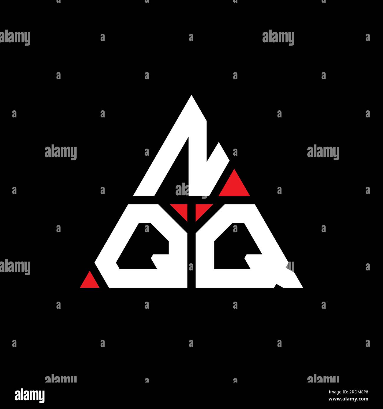 NQQ triangle letter logo design with triangle shape. NQQ triangle logo ...