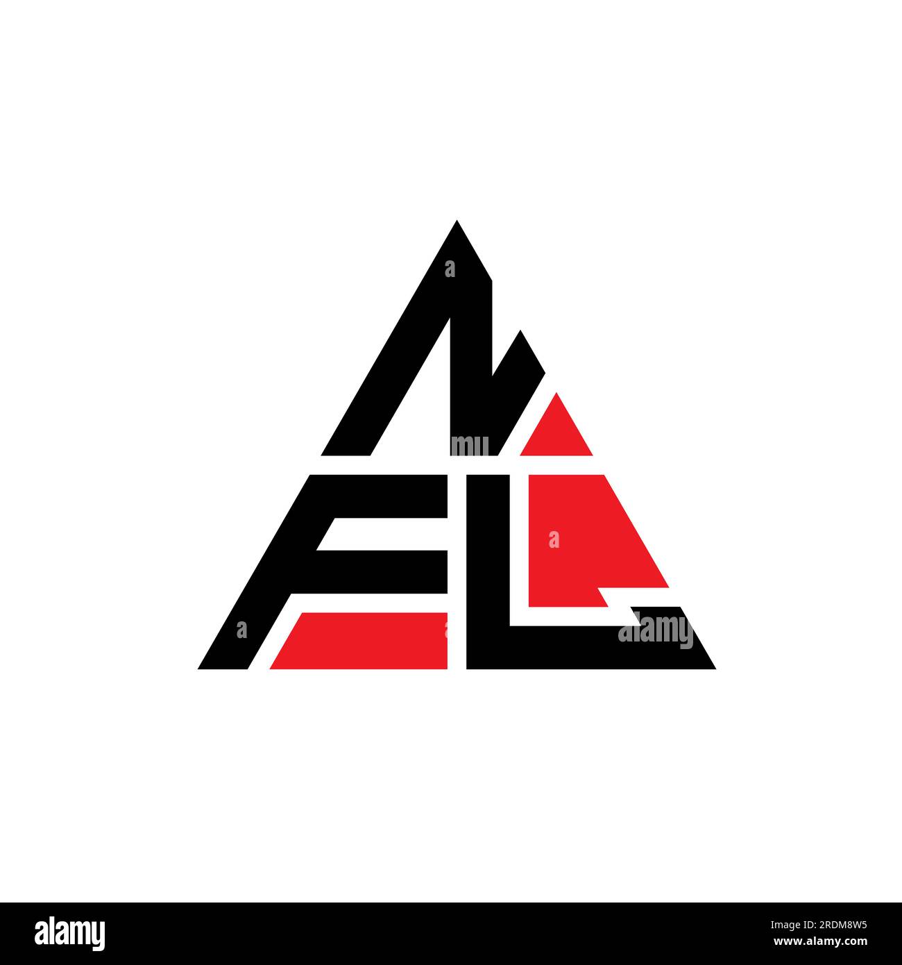 NFL triangle letter logo design with triangle shape. NFL triangle logo ...