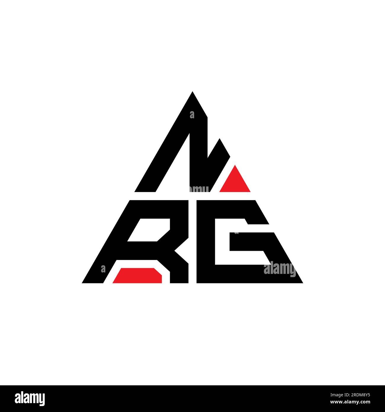 NRG triangle letter logo design with triangle shape. NRG triangle logo ...