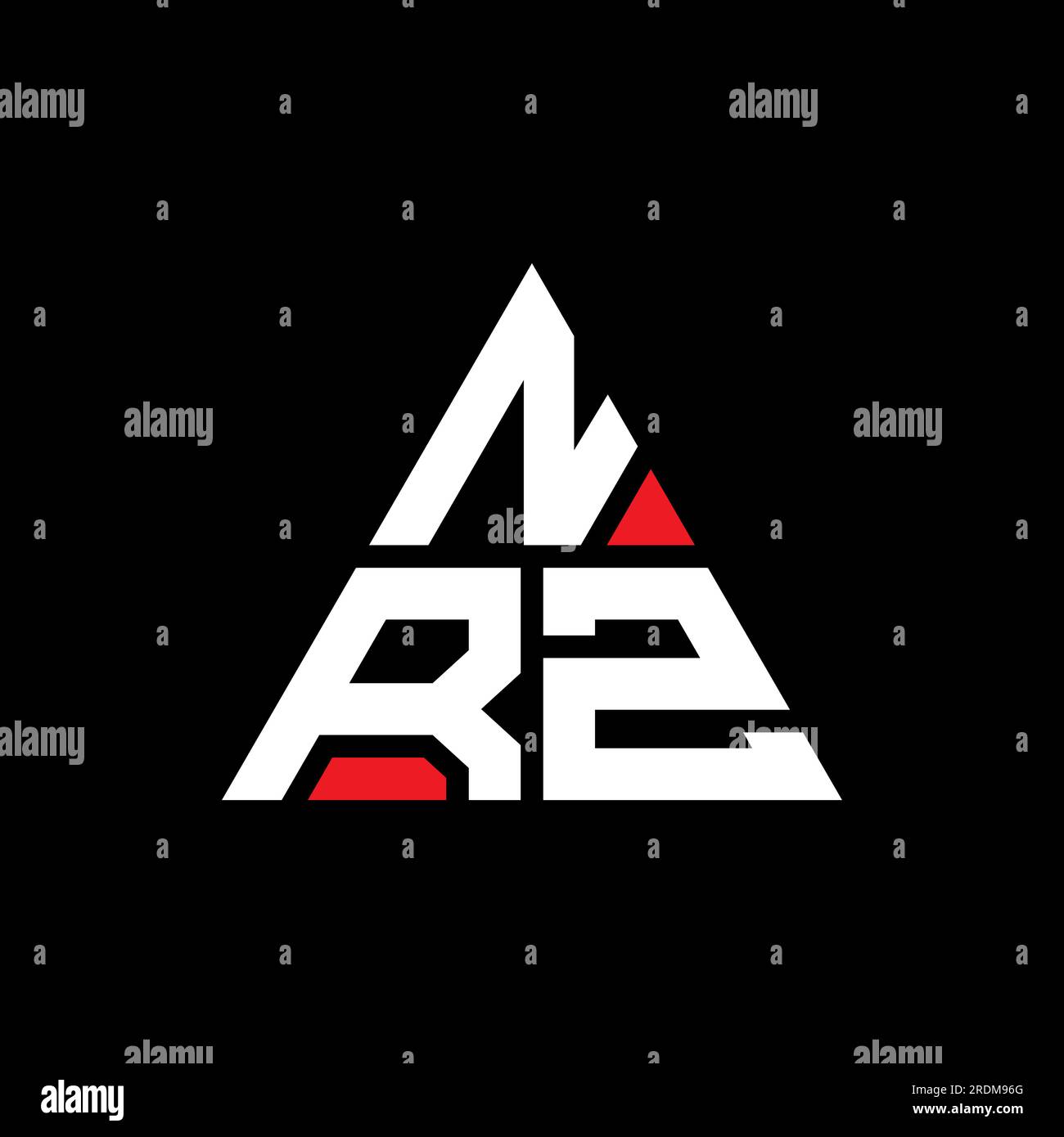 NRZ triangle letter logo design with triangle shape. NRZ triangle logo ...