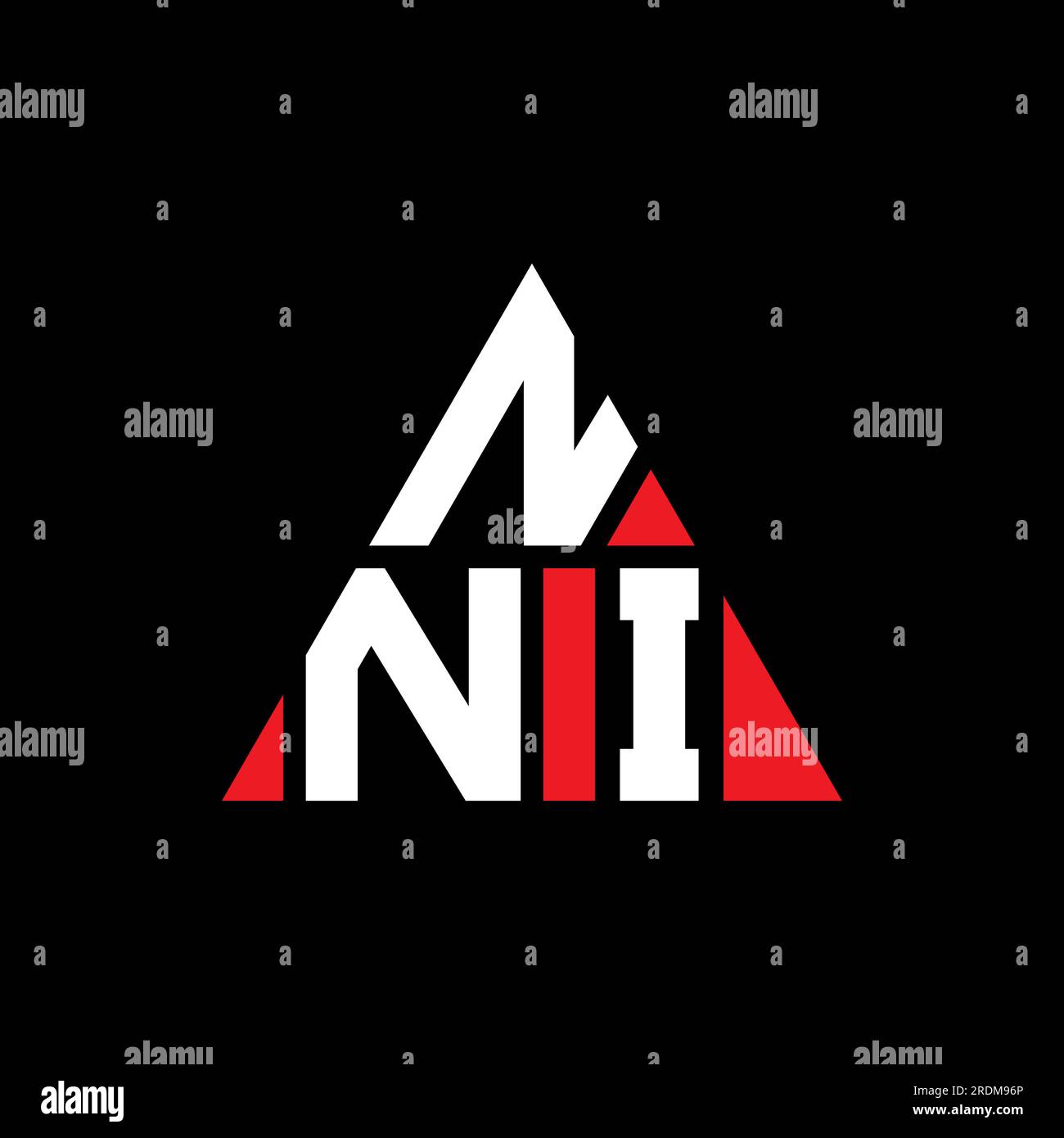 NNI triangle letter logo design with triangle shape. NNI triangle logo ...
