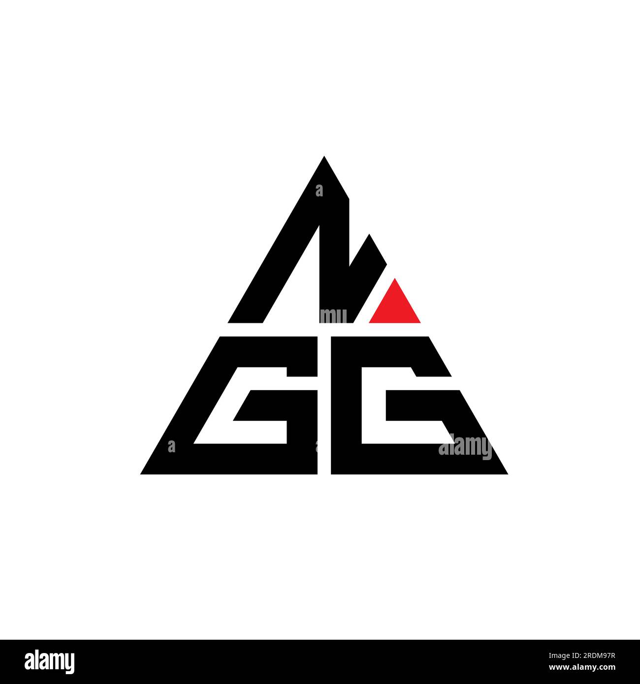 NGG triangle letter logo design with triangle shape. NGG triangle logo ...