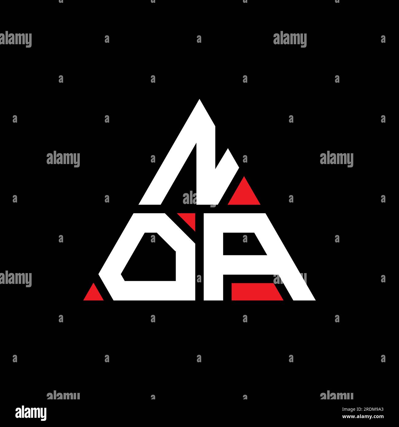 NOA triangle letter logo design with triangle shape. NOA triangle logo ...