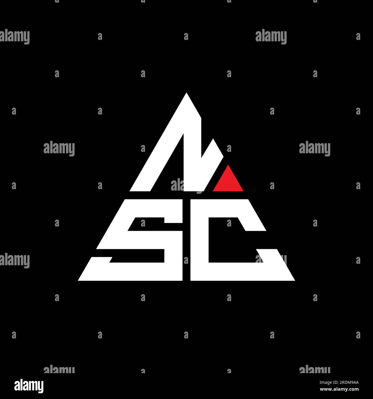 NSC triangle letter logo design with triangle shape. NSC triangle logo ...