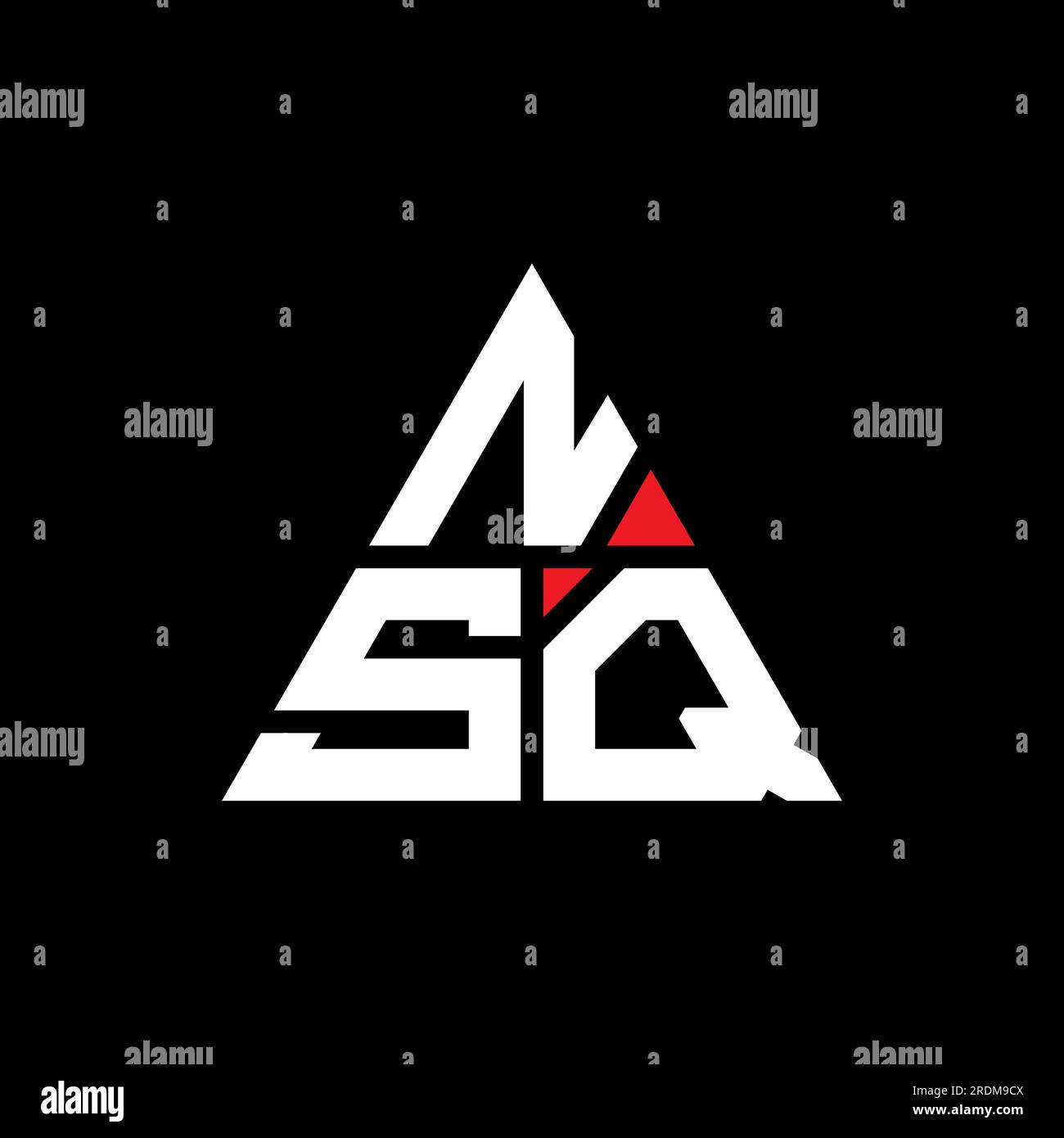 NSQ triangle letter logo design with triangle shape. NSQ triangle logo ...