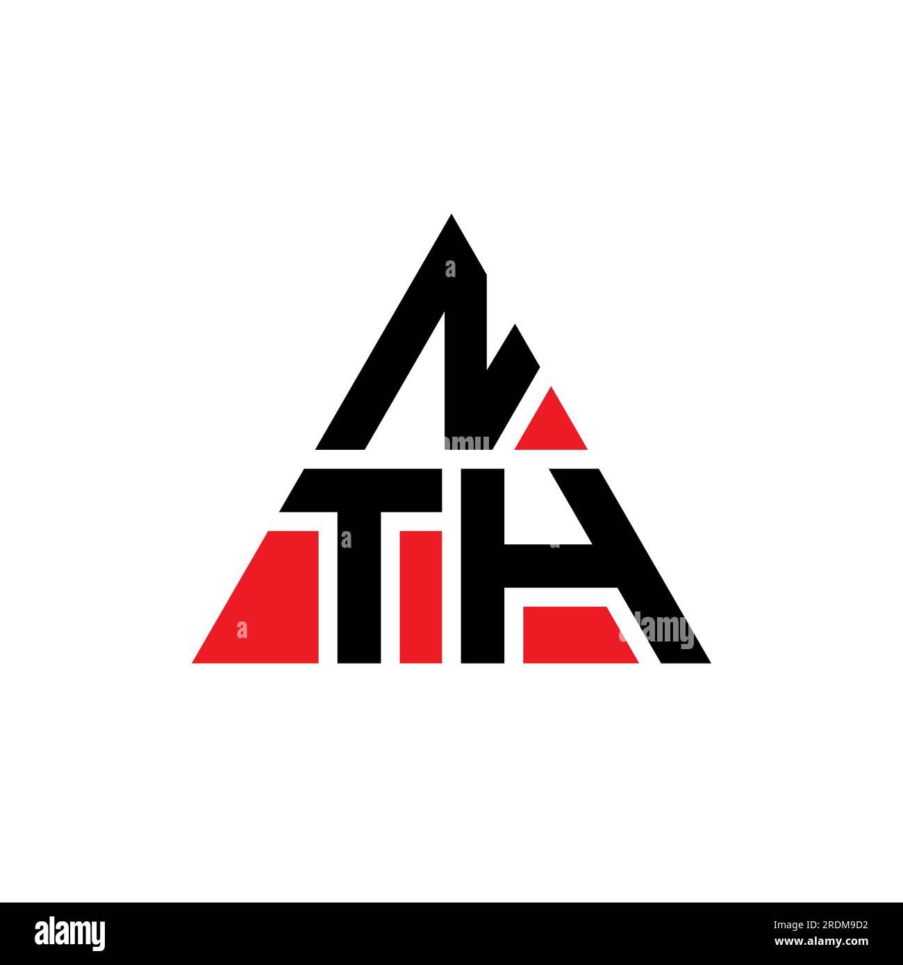 NTH triangle letter logo design with triangle shape. NTH triangle logo ...