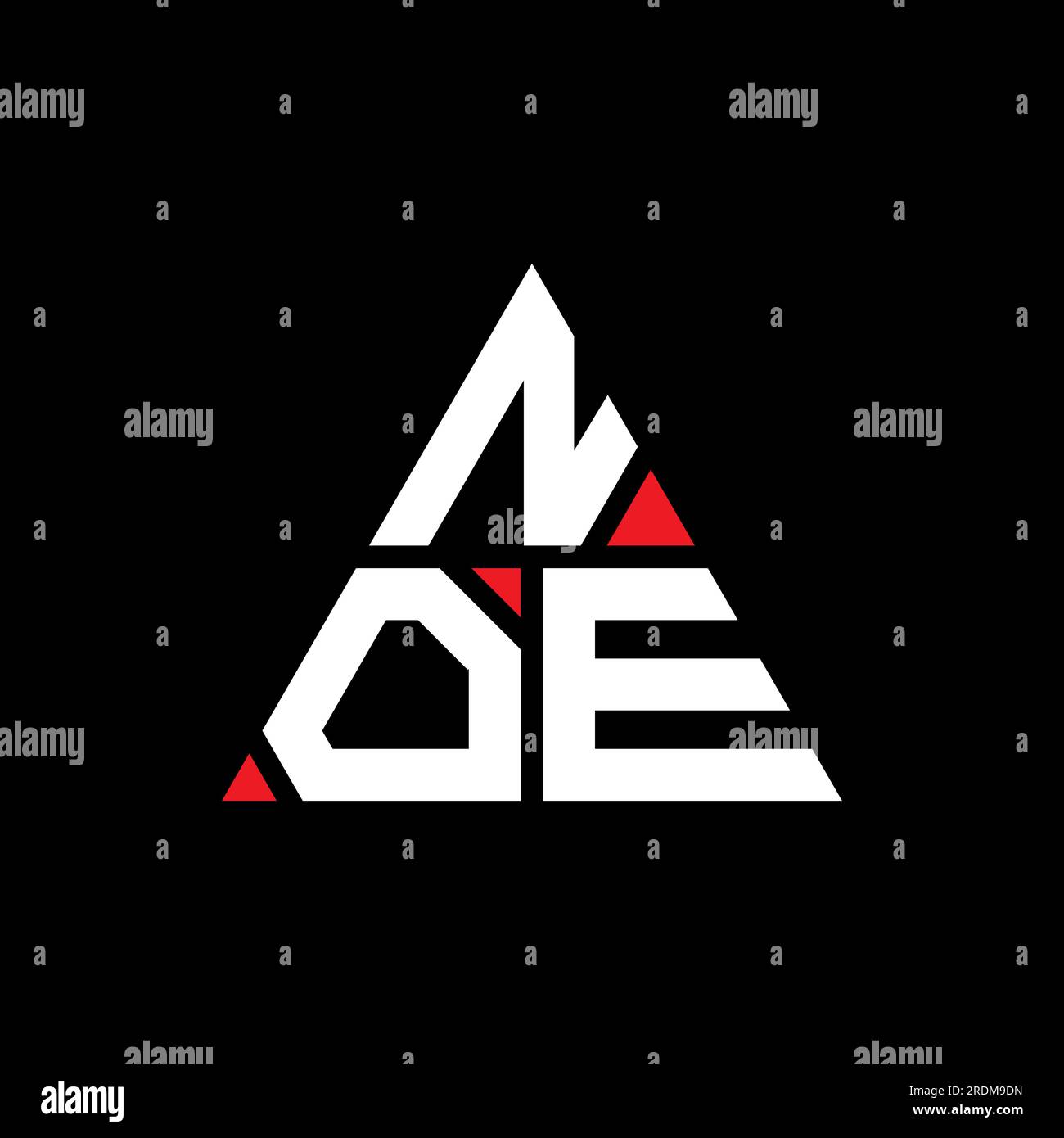 NOE triangle letter logo design with triangle shape. NOE triangle logo ...
