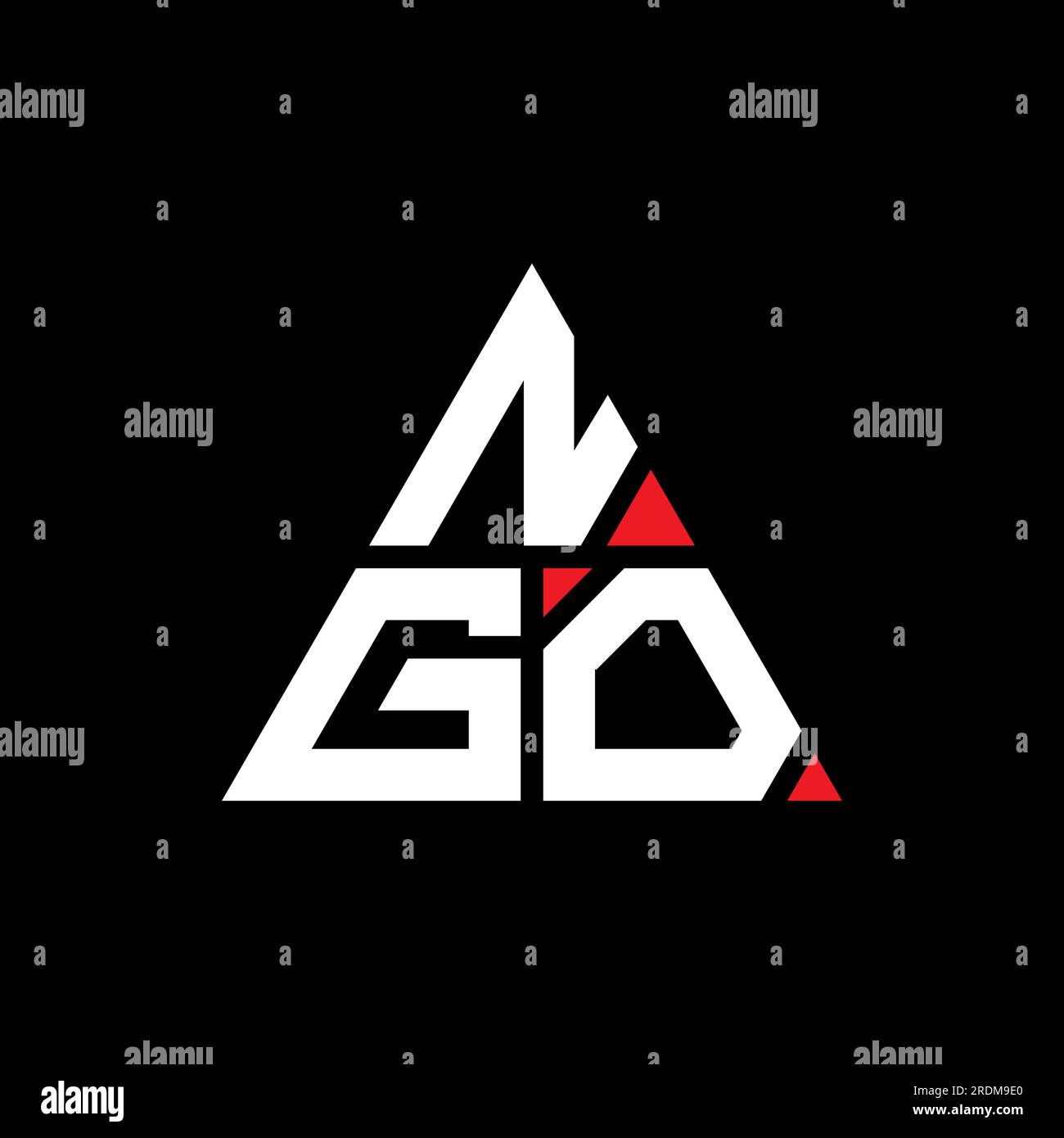 NGO triangle letter logo design with triangle shape. NGO triangle logo ...